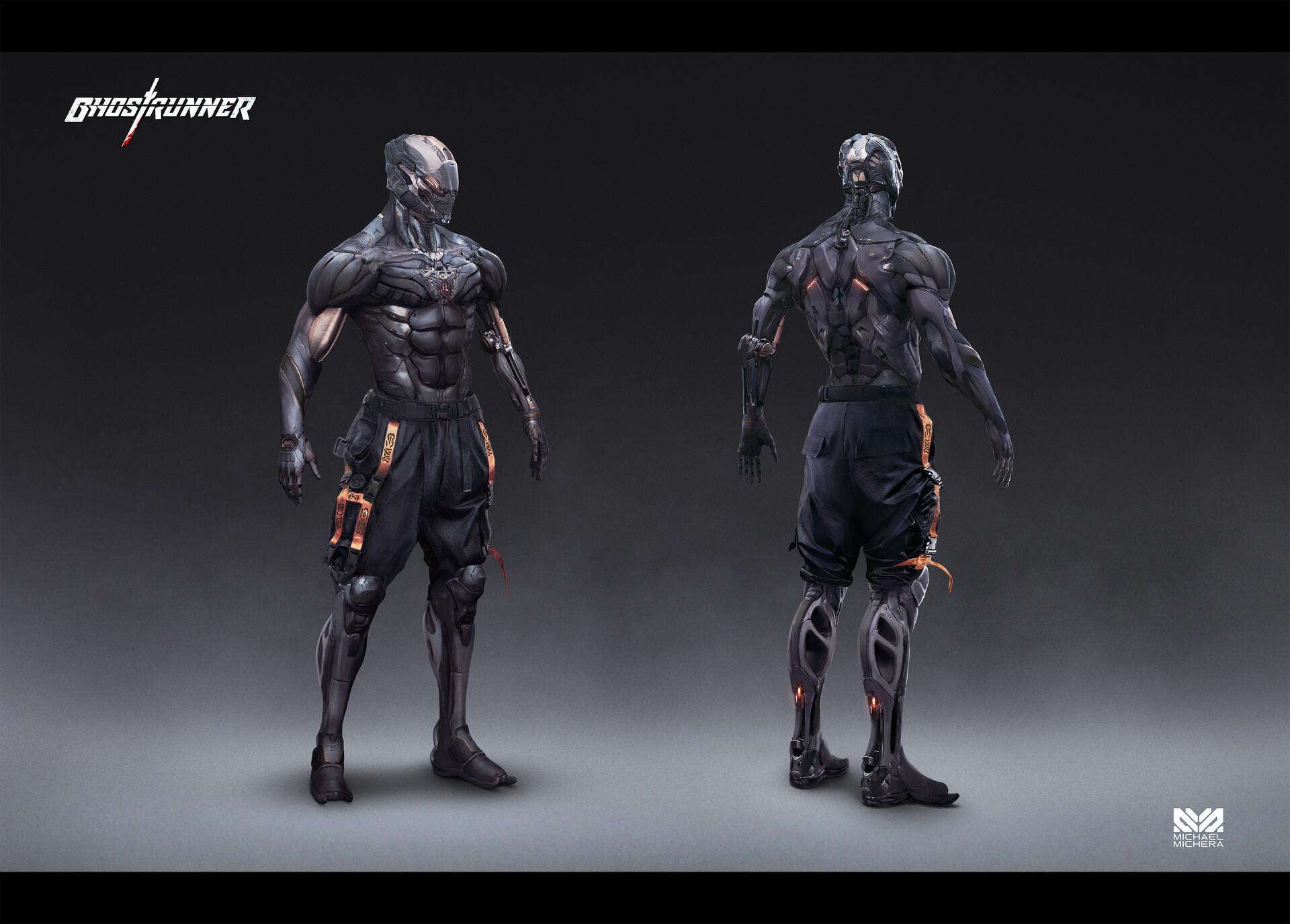 Michael Michera - GHOSTRUNNER - Main character concept