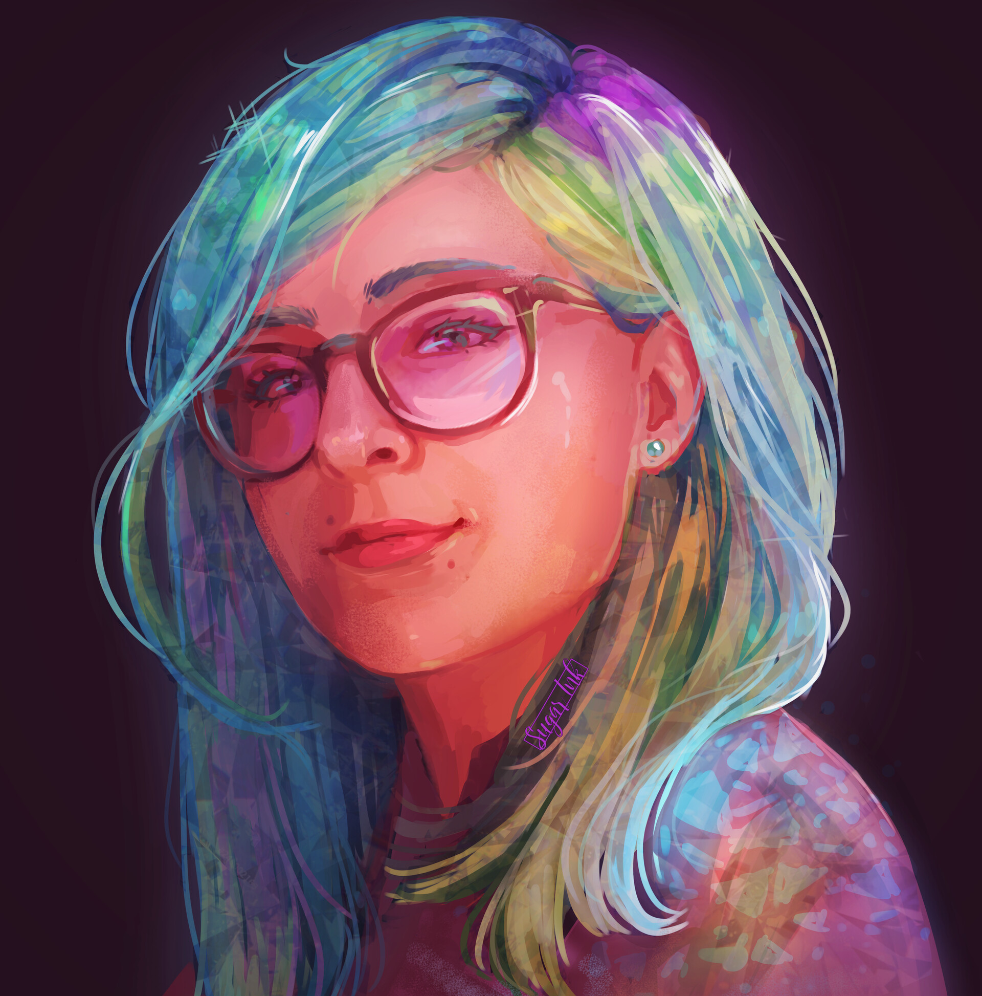 ArtStation - Rainbow portrait