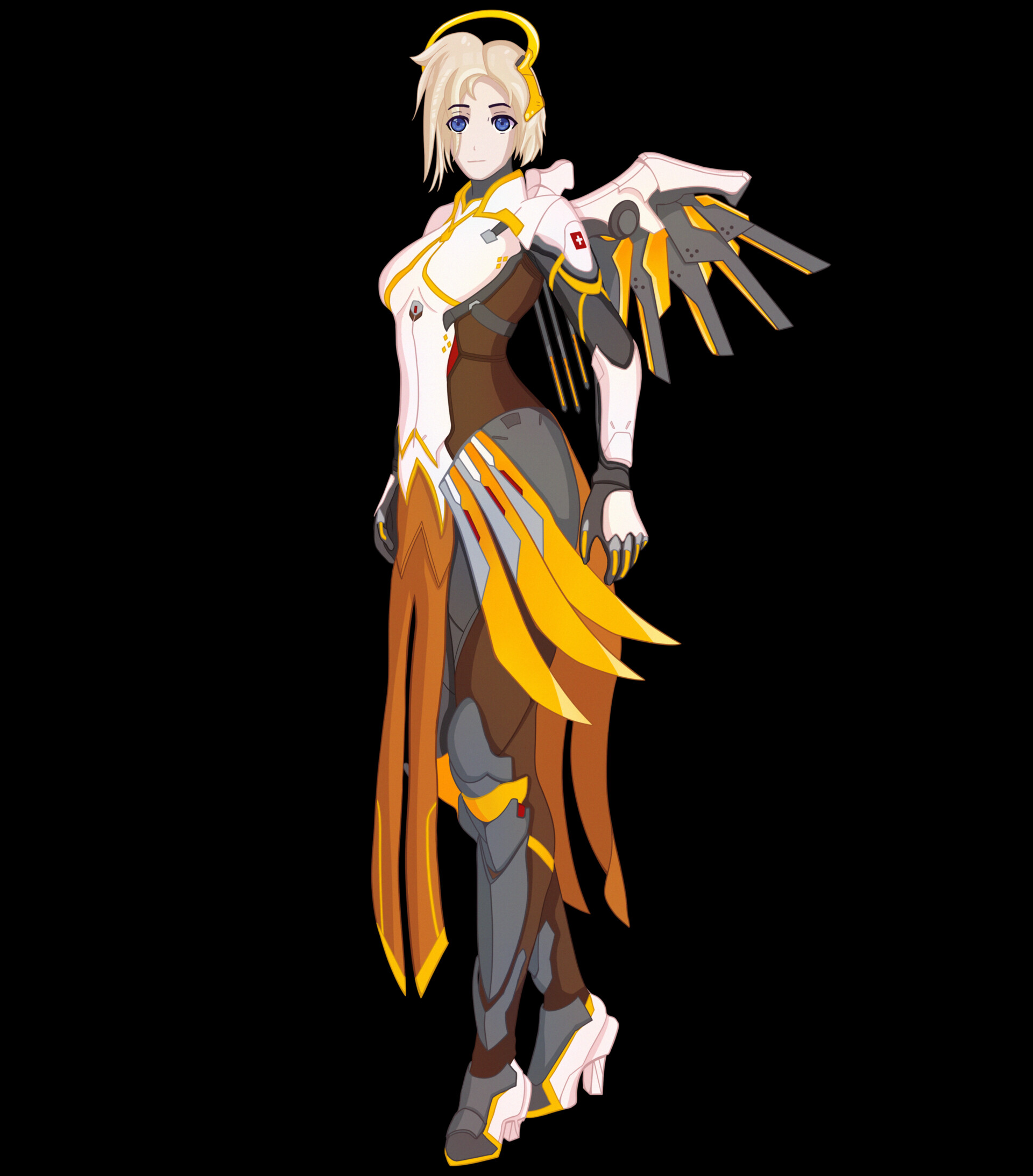 ArtStation - My old artwork "Mercy from overwatch 2"