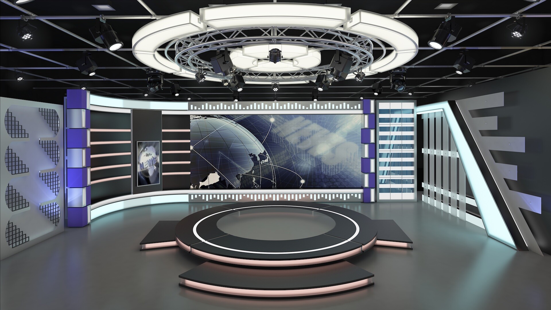 ArtStation - 3D Virtual TV Studio News Set 7