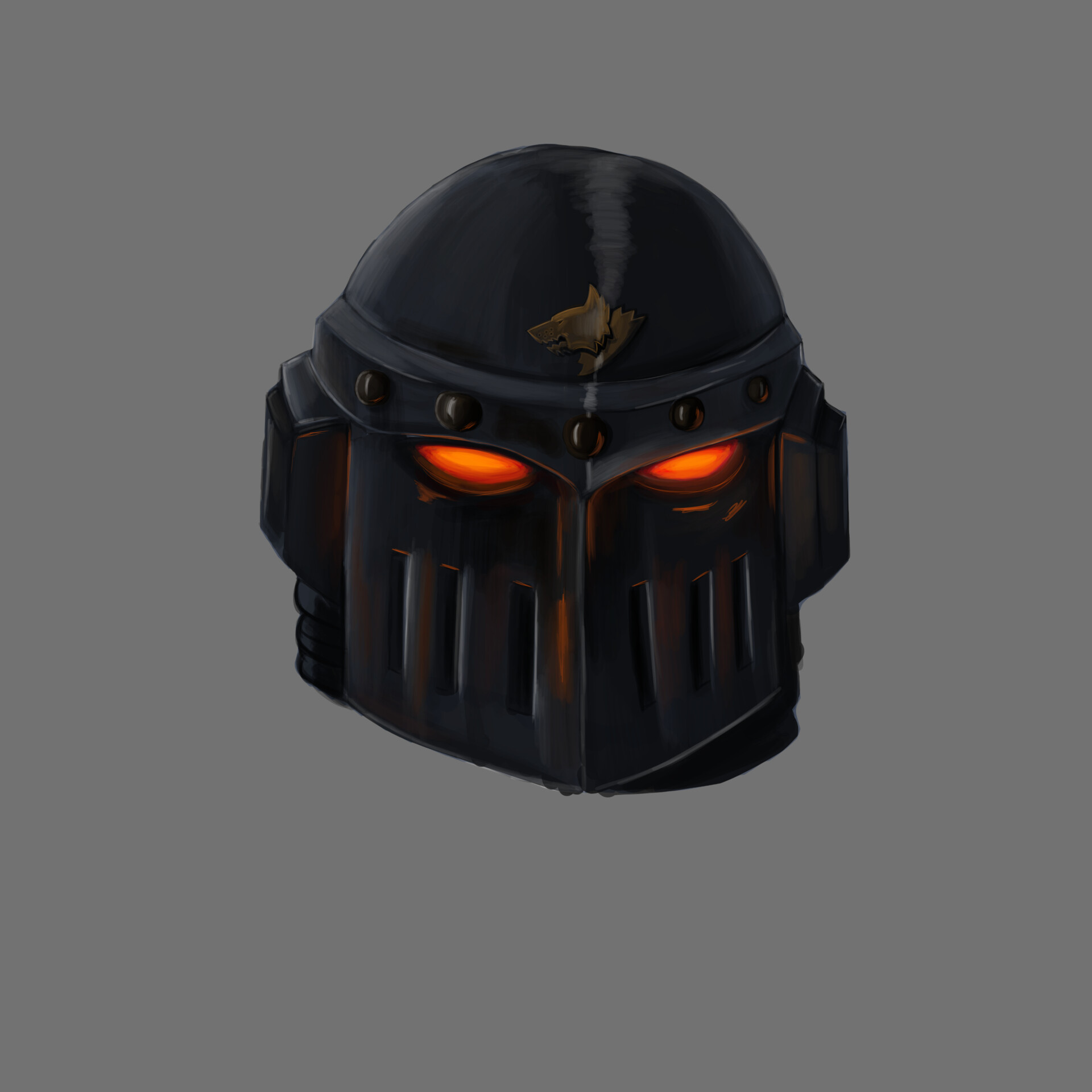 ArtStation - Space Wolves Helmet Mark III
