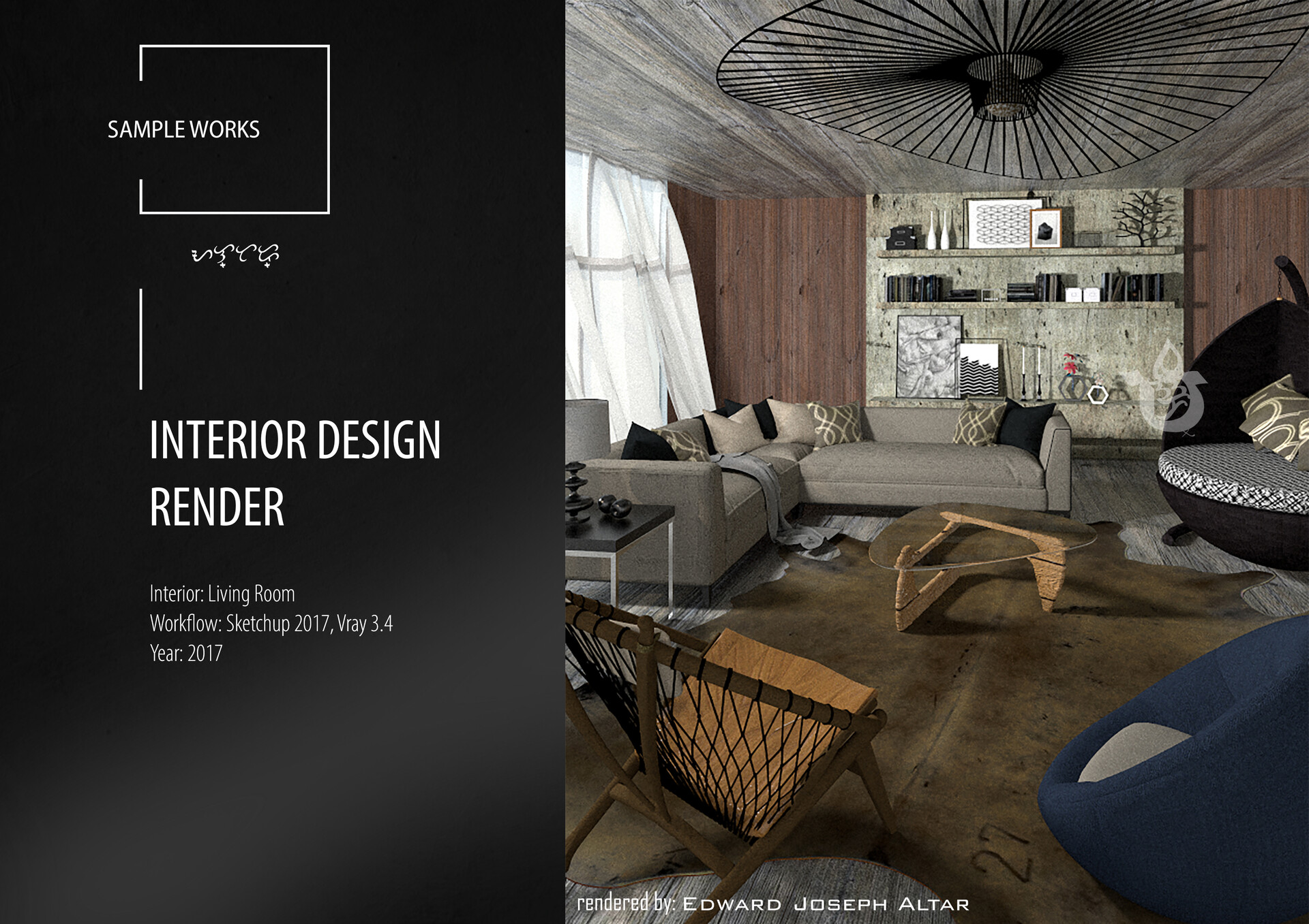 Edward Joseph Altar - Sample Interior Modelling and Render (with references)