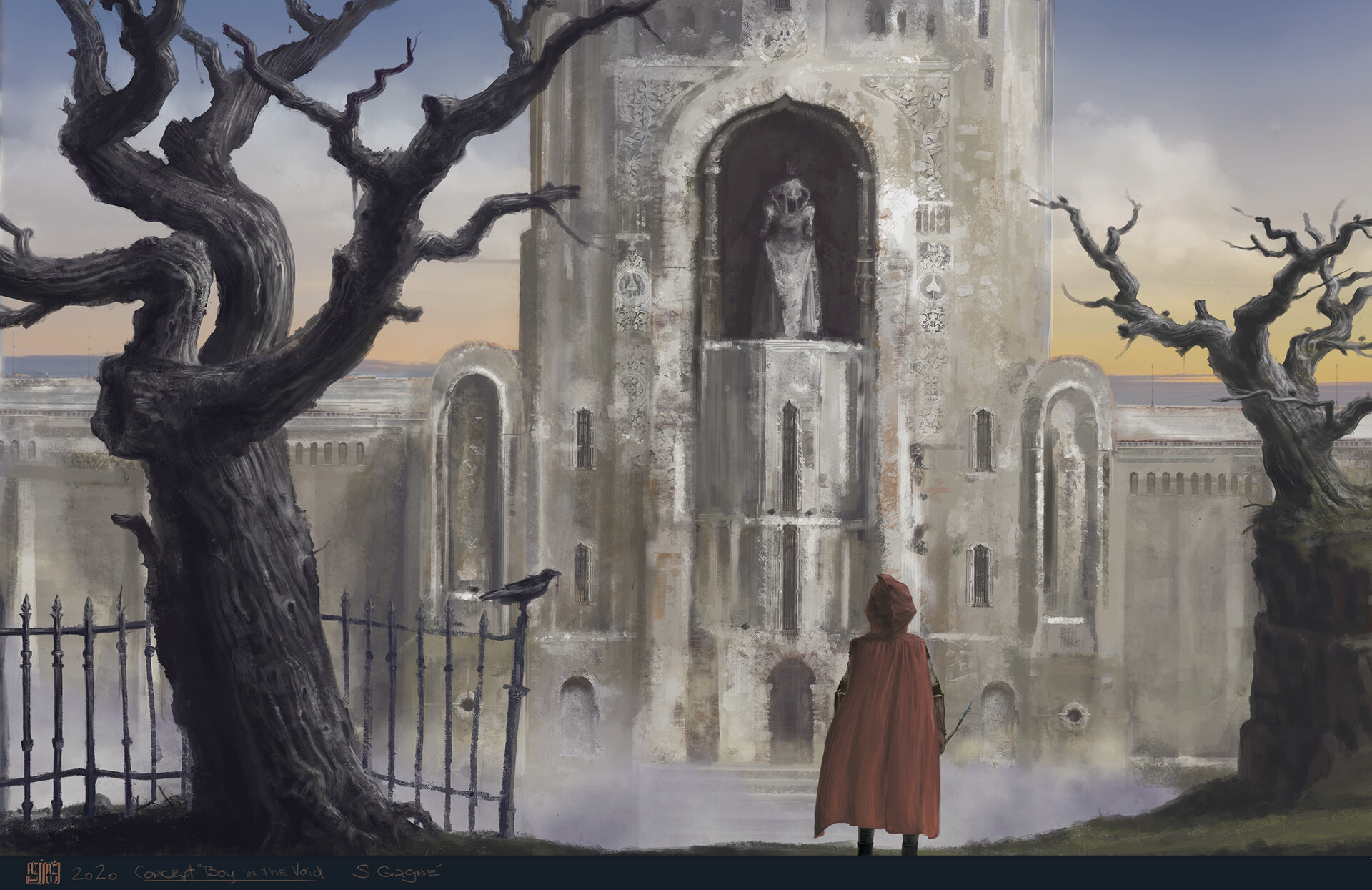 ArtStation - A boy in the Void scene concept