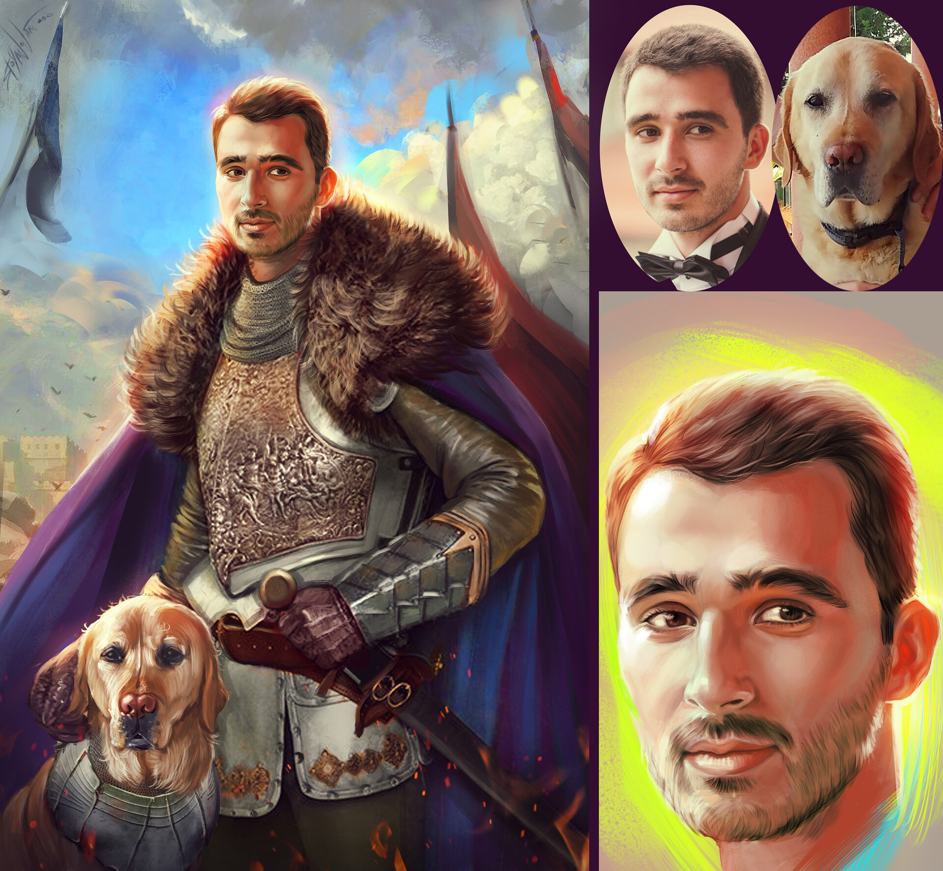 ArtStation - custom portrait-knight