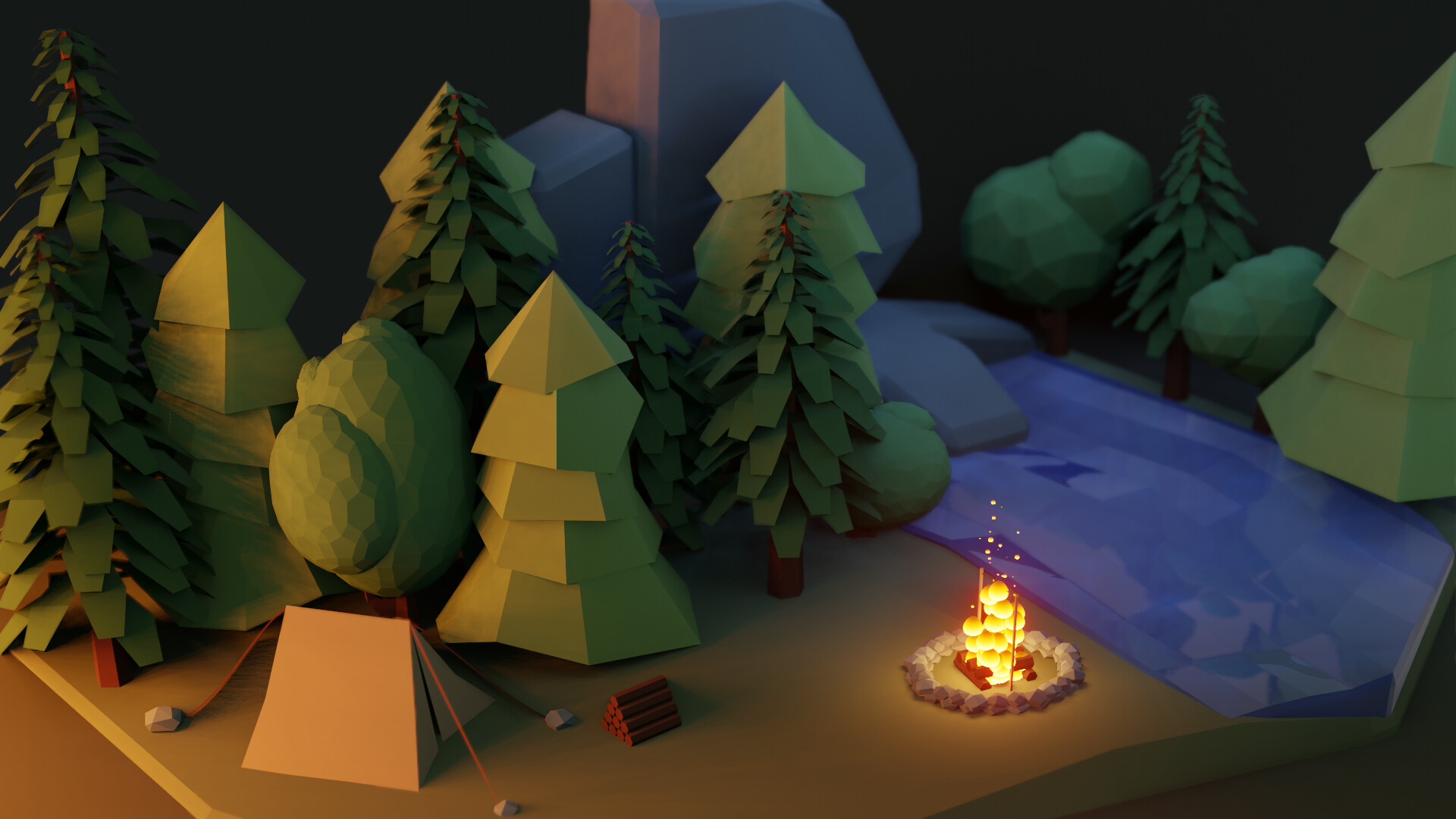 ArtStation - Camp Fire