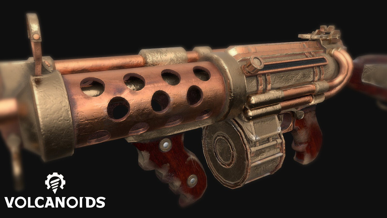 ALEIOS studio - Steampunk light machine gun - Volcanoids Project