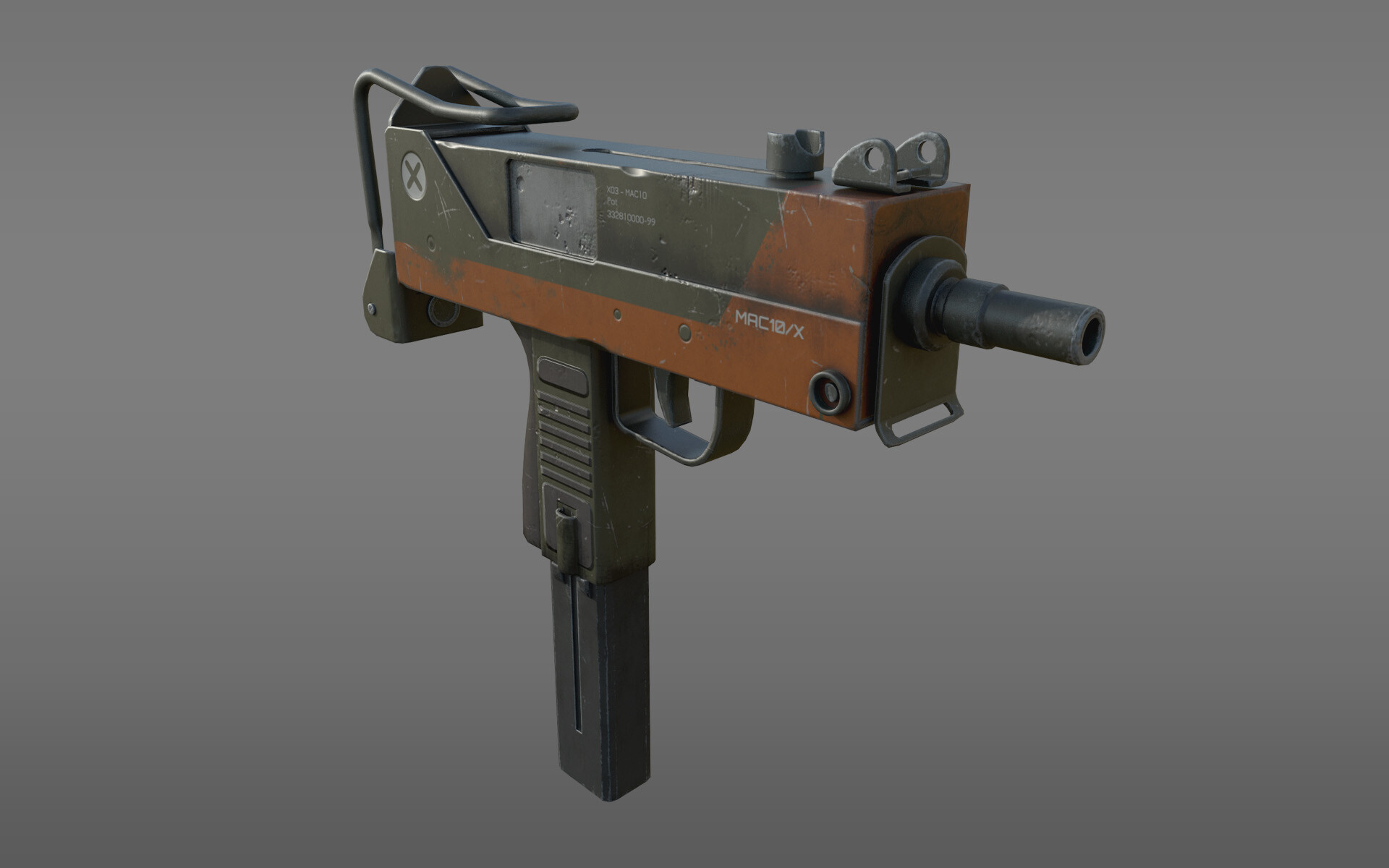 ArtStation - Low Poly Submachine Gun