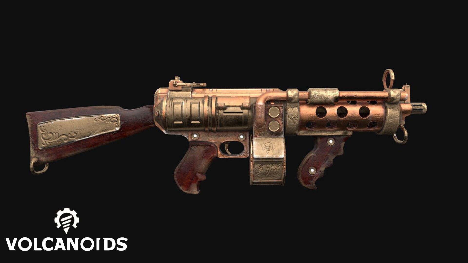 ALEIOS studio - Steampunk light machine gun - Volcanoids Project