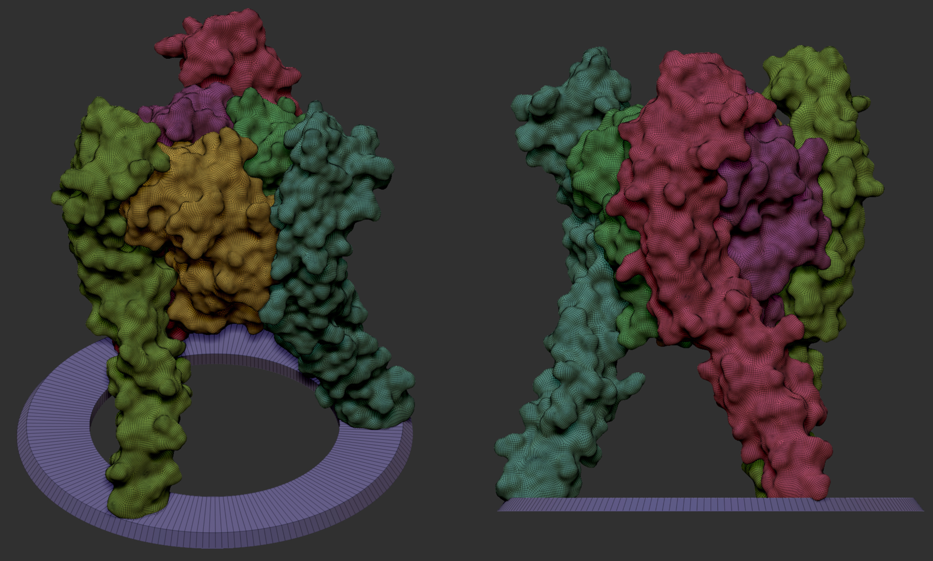 Donald Backos Artstation Portfolio - TNF-alpha Receptor 3D Print