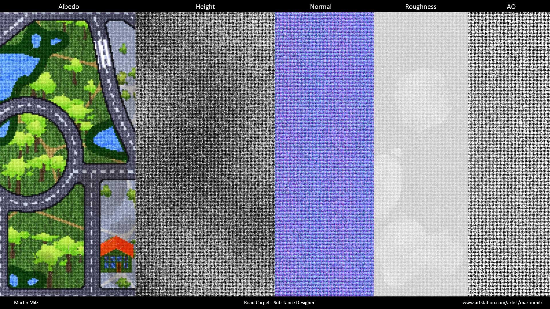 Martin Milz - Road Carpet - Substance Designer - Free Download