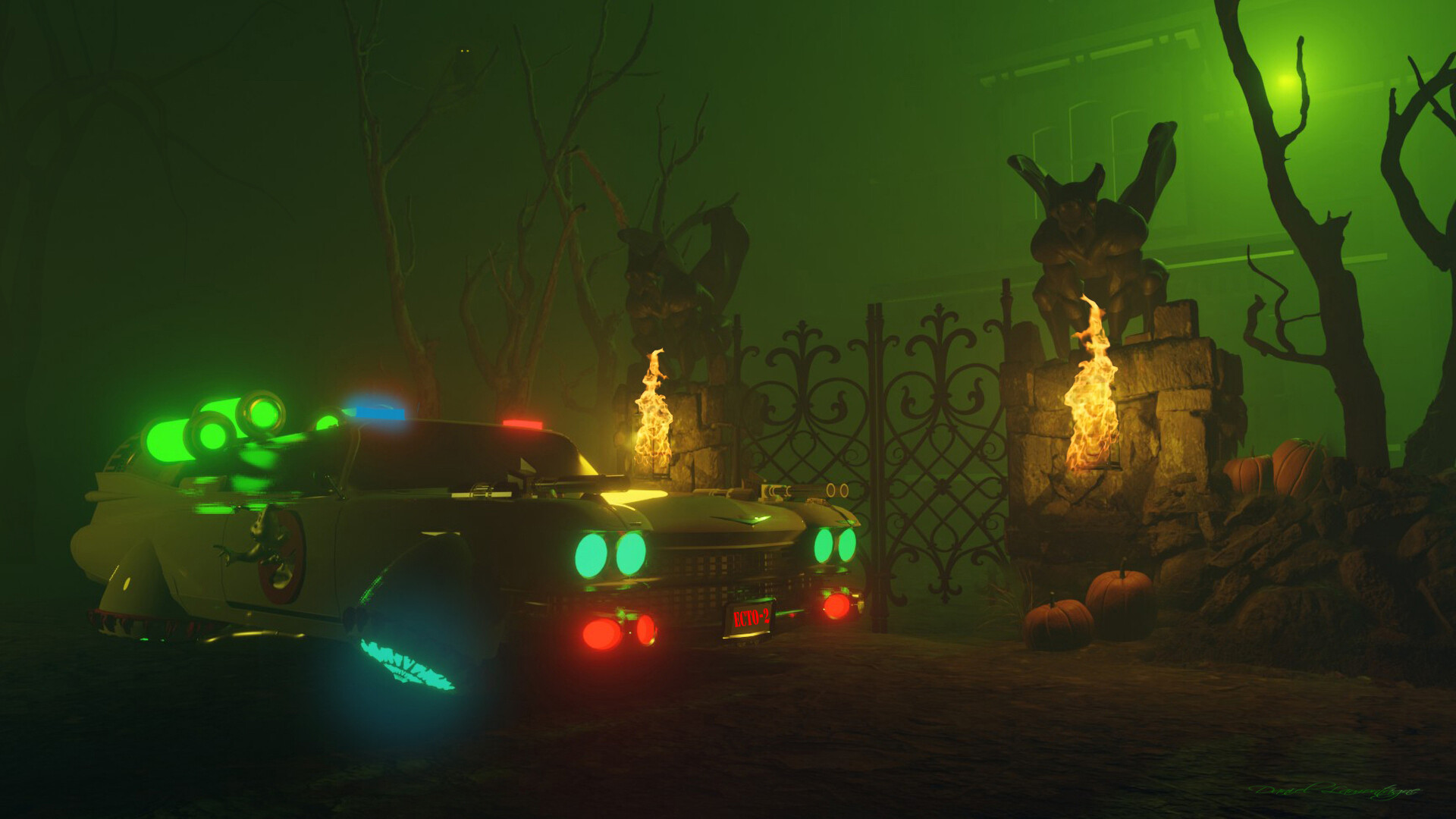 ArtStation - Ghostbusters Halloween Night