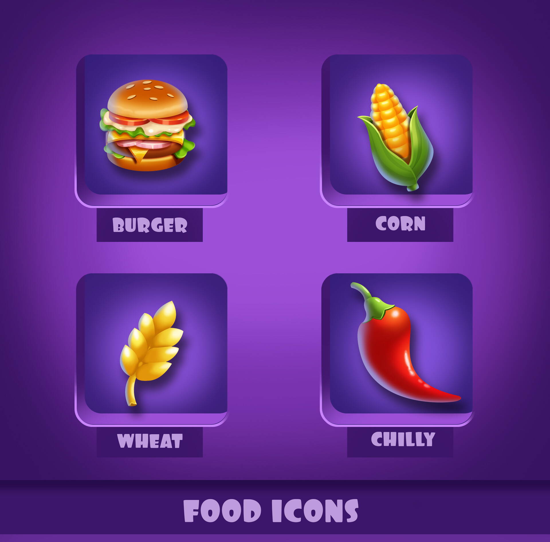 ArtStation - Food Icons
