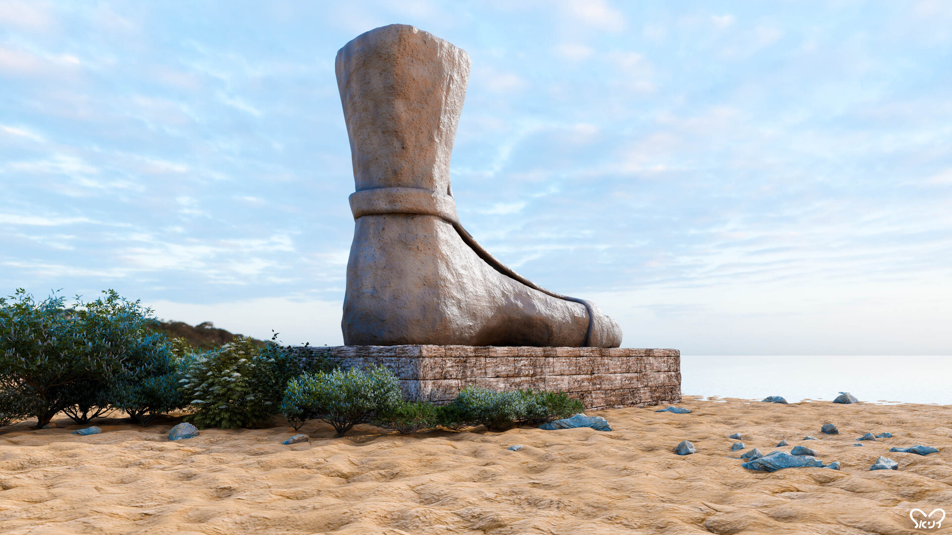 ArtStation - The Four-Toed Statue from LOST