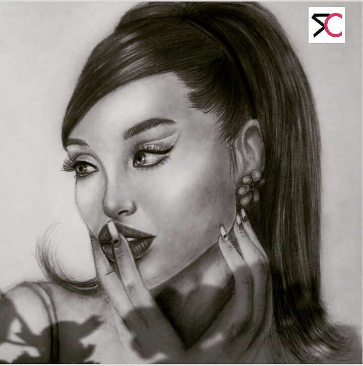 how to draw ariana grande portrait
