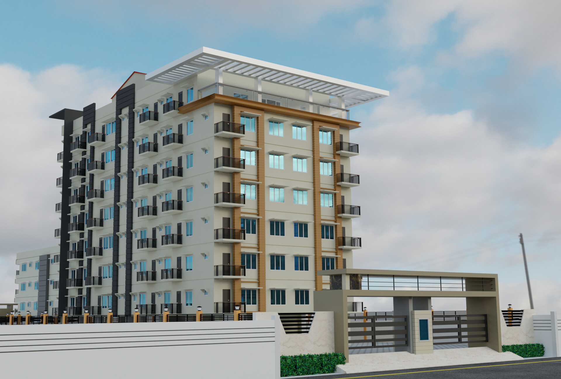 ArtStation - Exterior Render of Residential Apartment