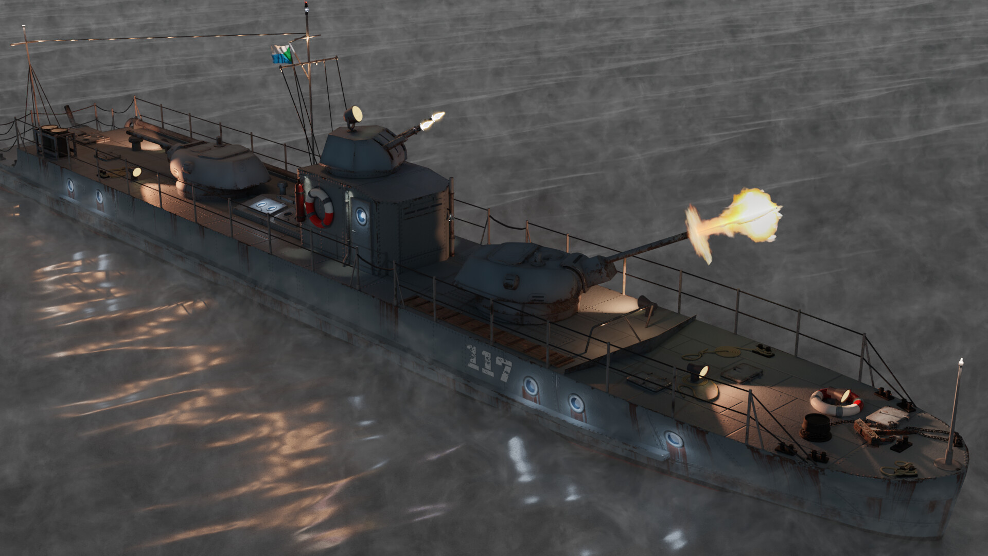 ArtStation - Project 1124 Armored River Boat