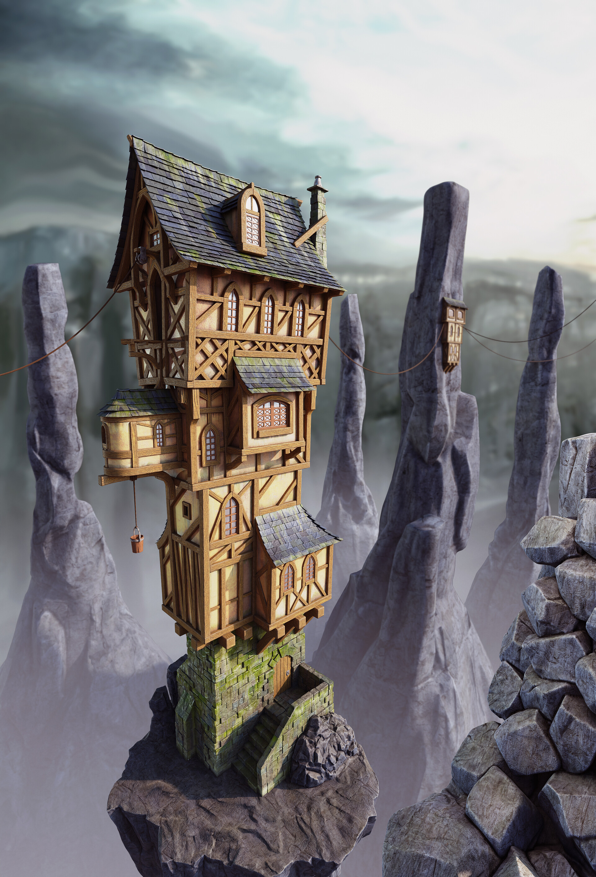 ArtStation - The Cliff Tower