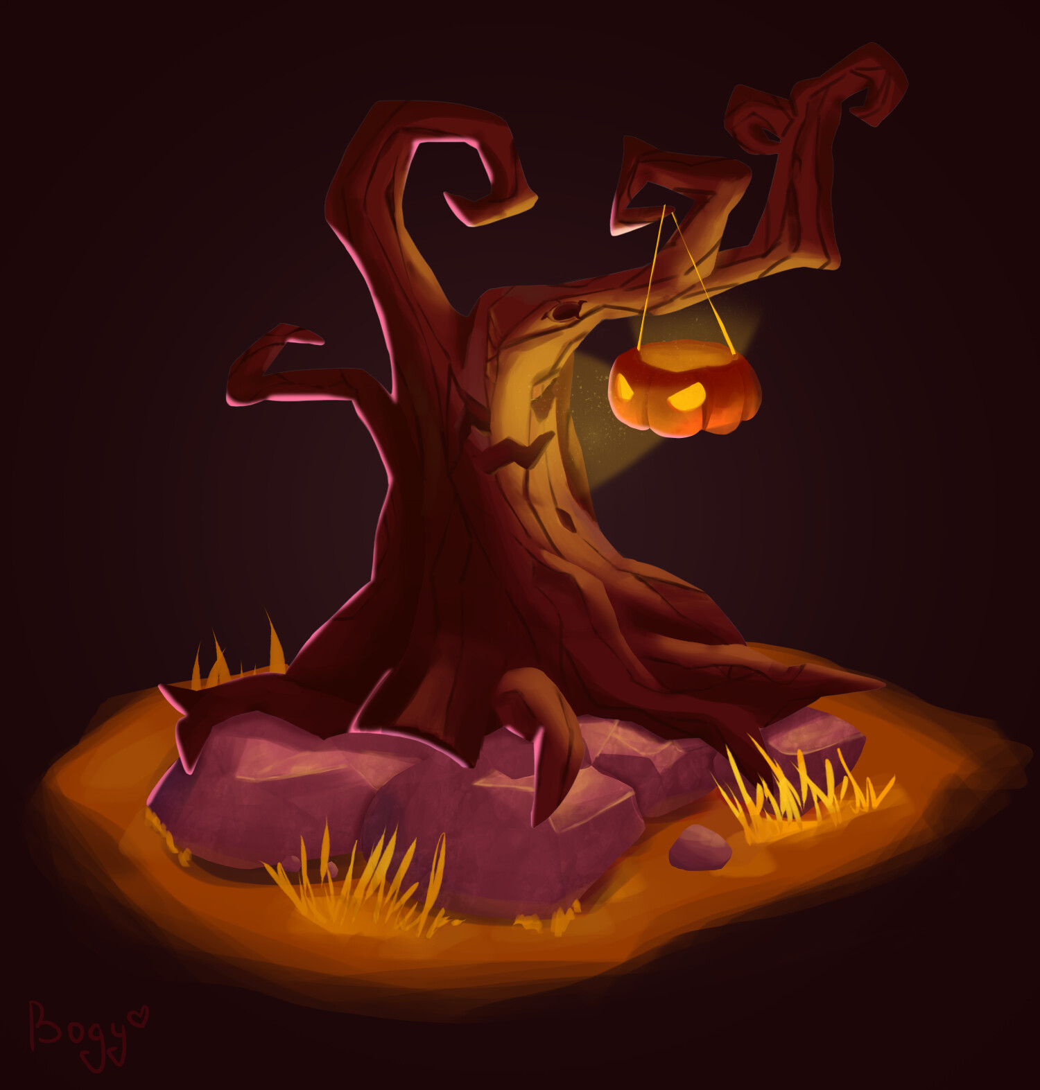 ArtStation - Halloween tree