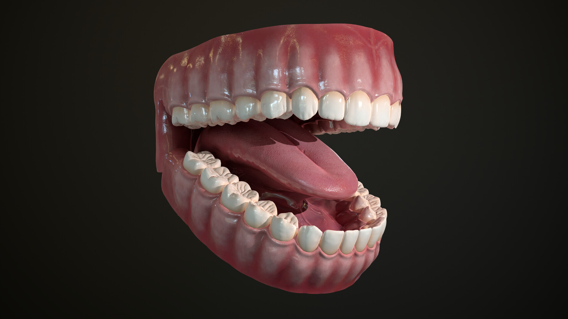 ArtStation - PBR teeth and tongue model