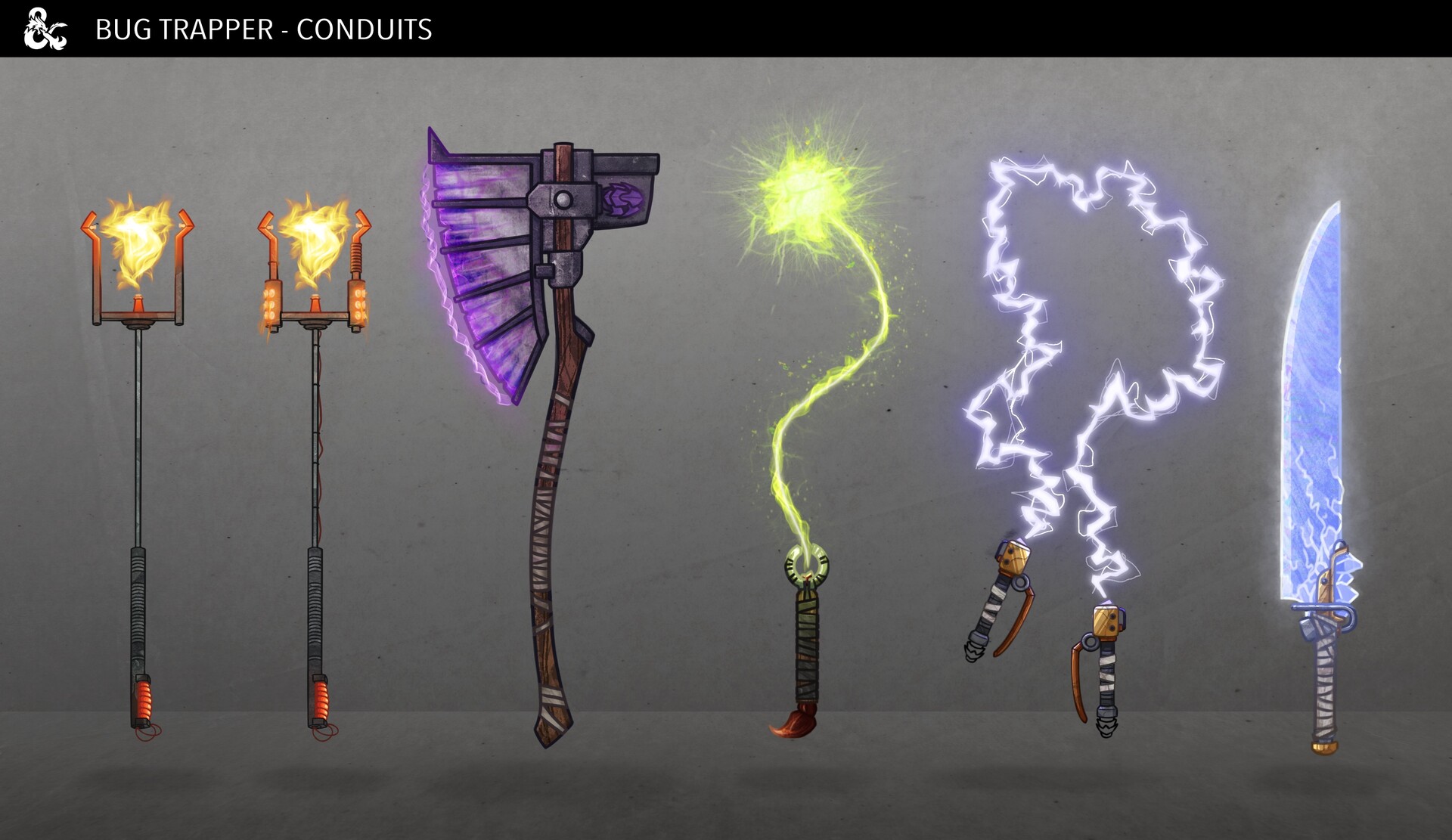 ArtStation - D&D Class: Swarmstopper - Conduit Weapons