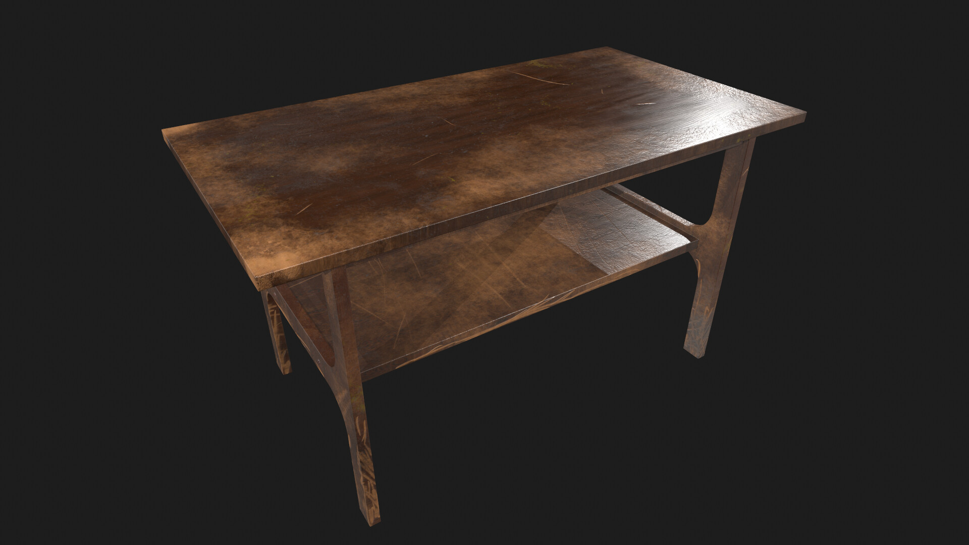 ArtStation - Old TVset table scratched