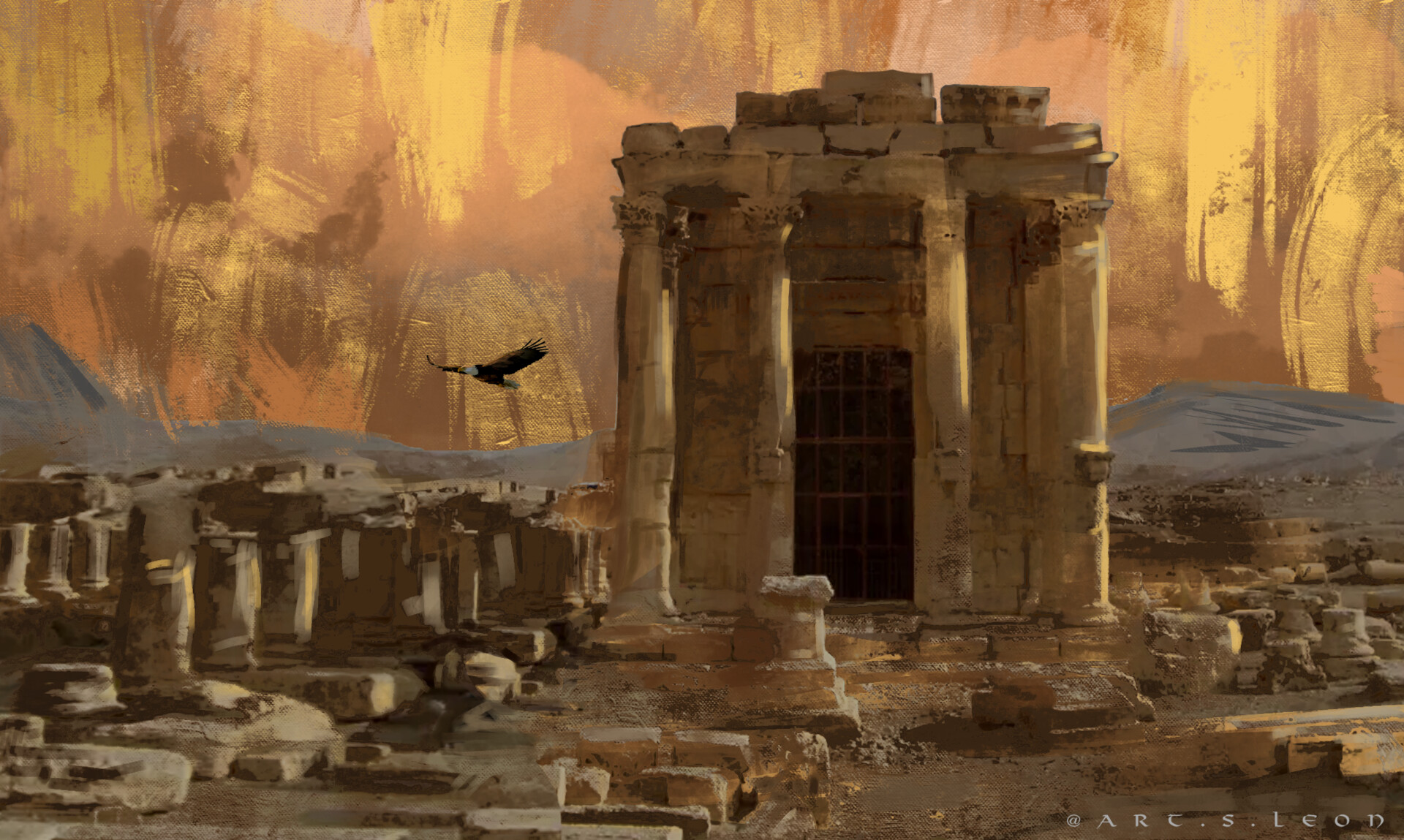 ArtStation - concept art - Roman ruins