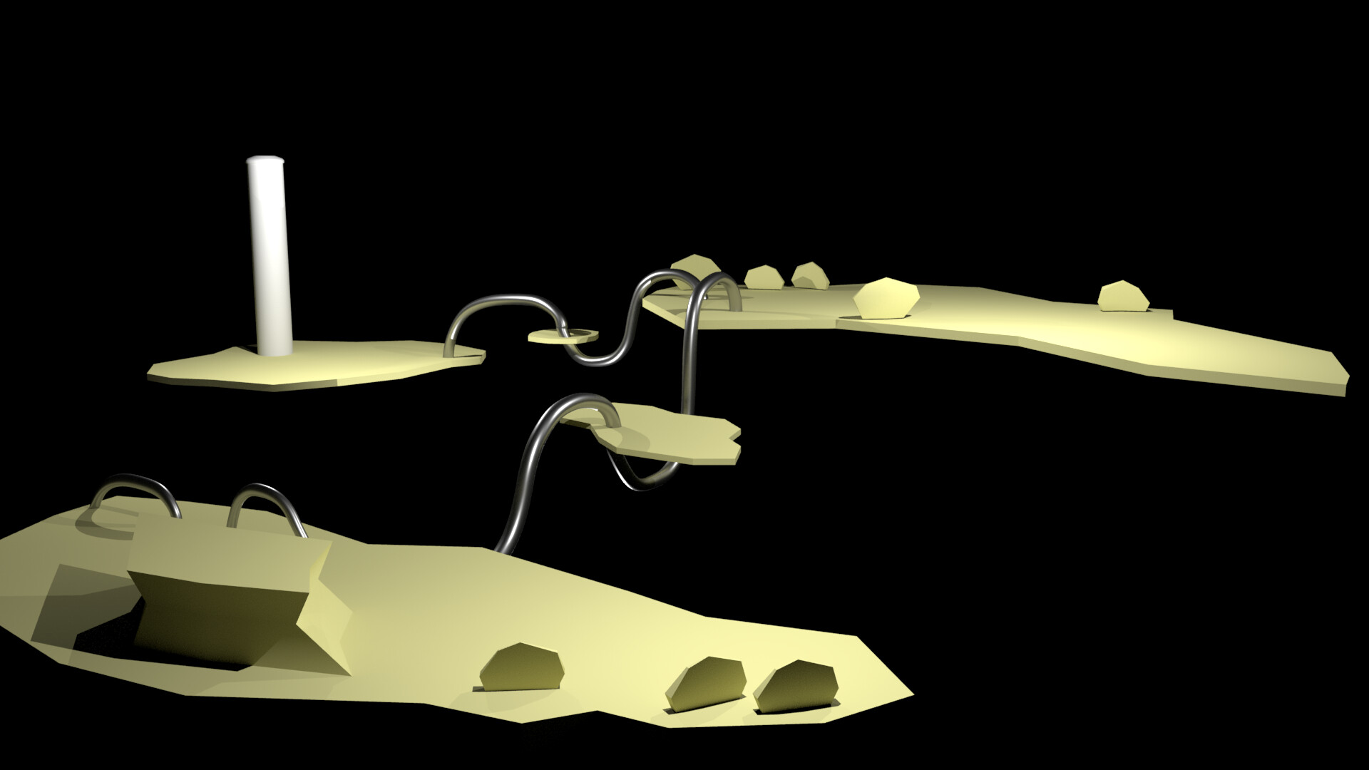 ArtStation - Code Lyoko Desert Sector 3D lowpoly