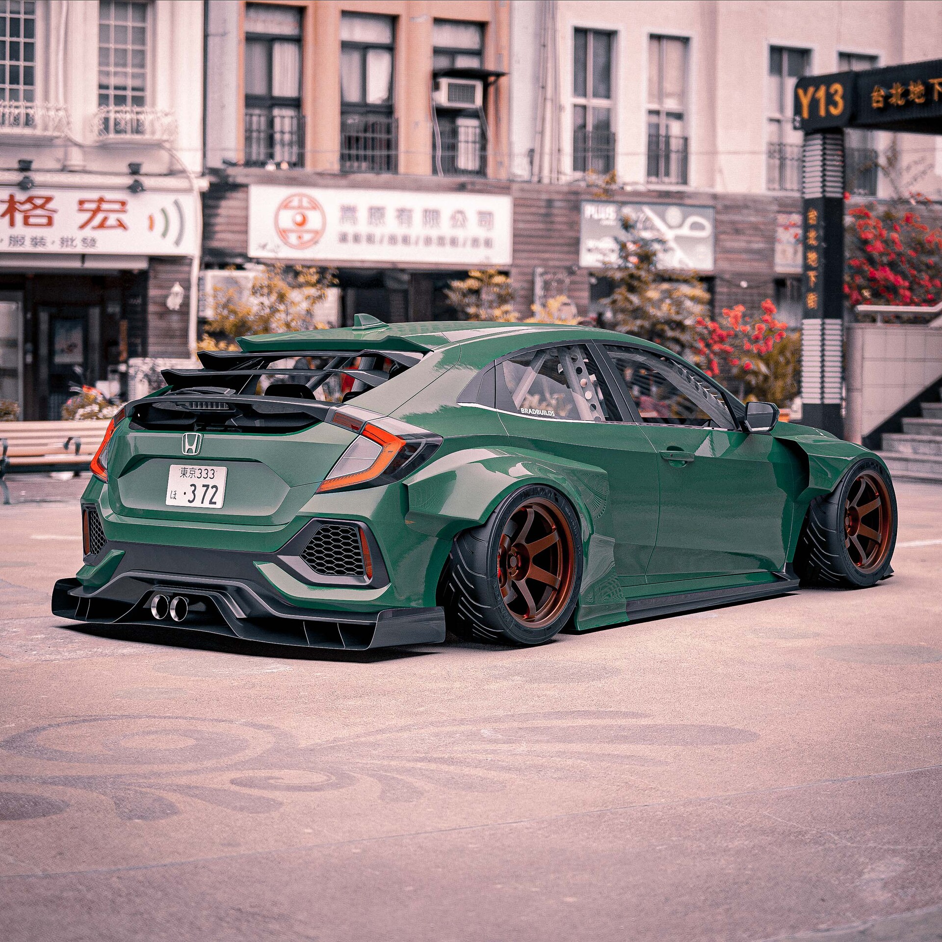 Slammed Honda Civic