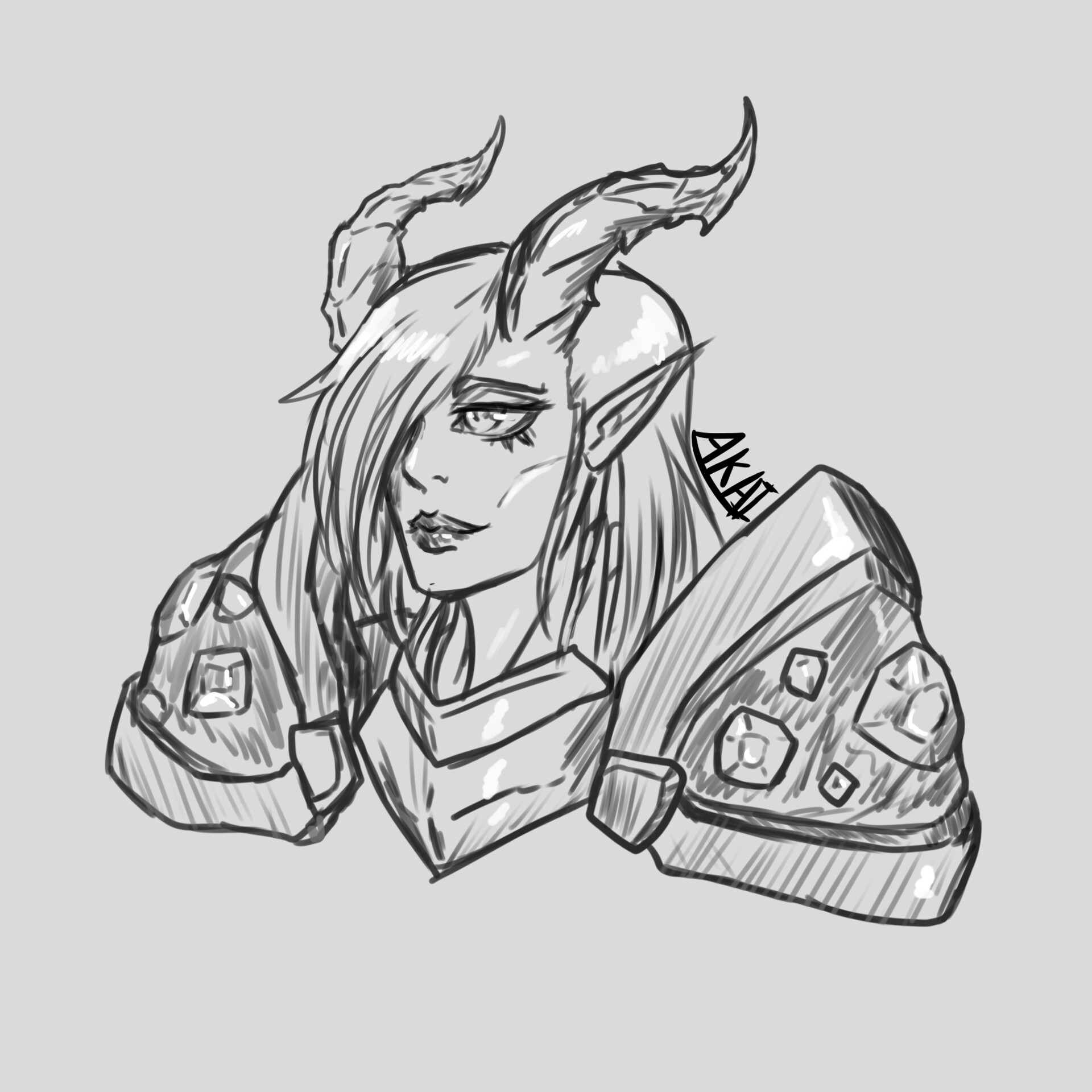 ArtStation - Draenei doodle