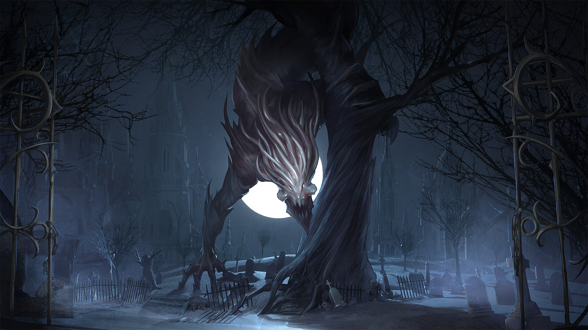 ArtStation - Some creature at the graveyard
