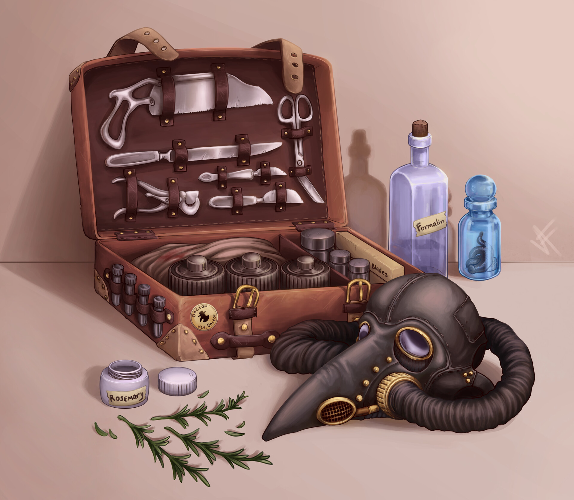 ArtStation - Post-apocalyptic plague doctor suitcase