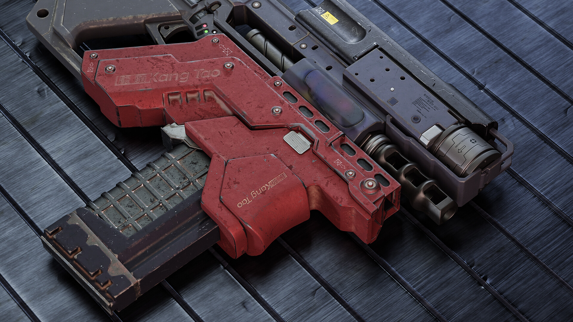 ArtStation - Modeling practice, a gun in Cyberpunk2077