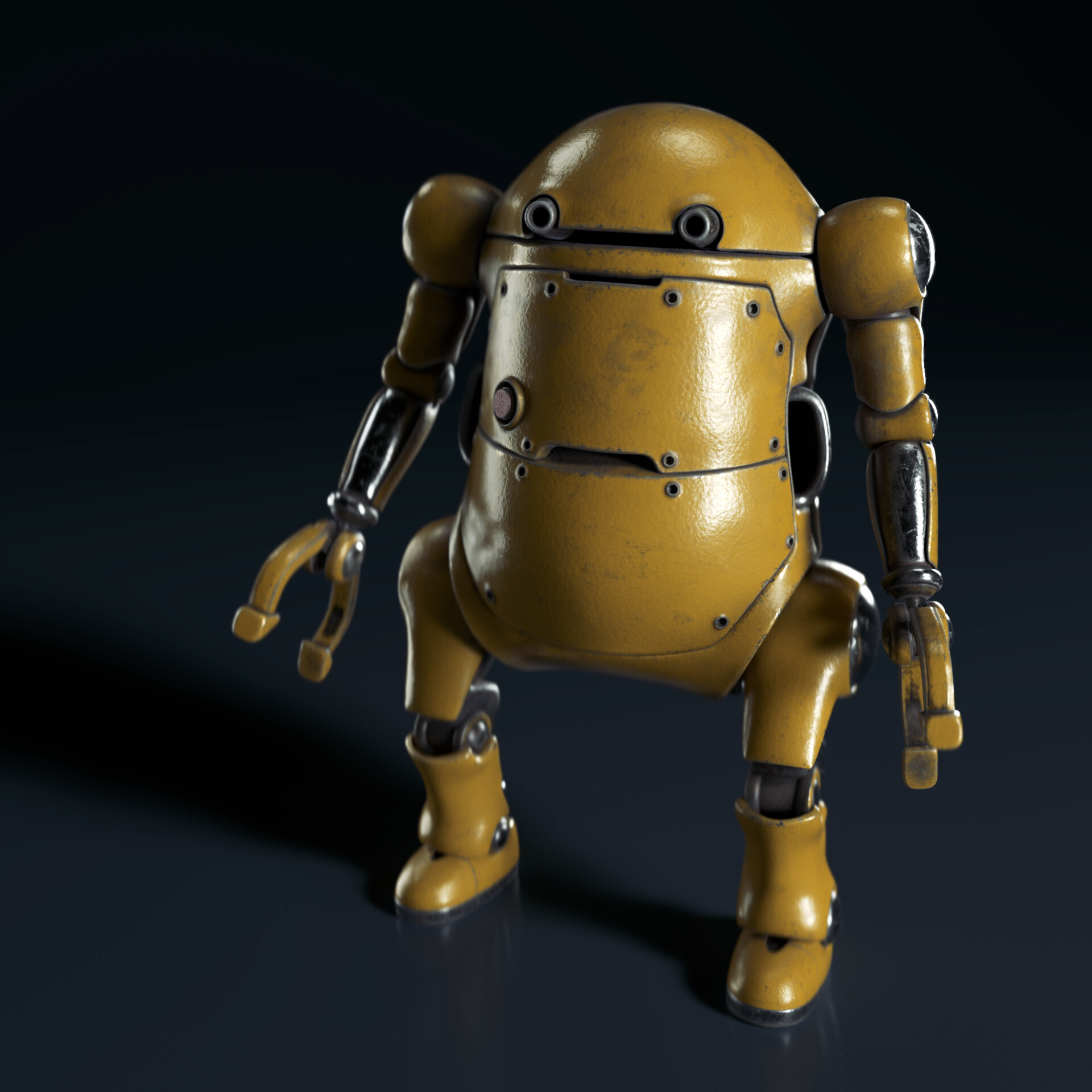 ArtStation - Robot Liquid simulation walking cycle tourn around