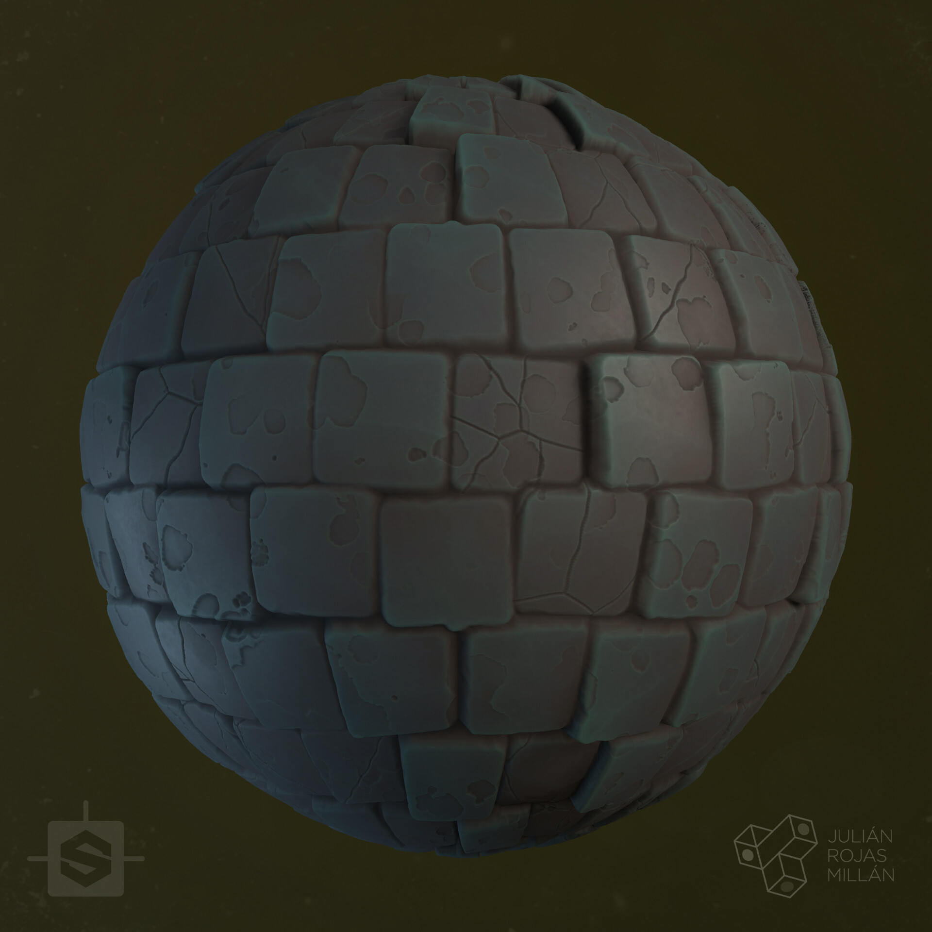 Julián Rojas Millán - Substance Designer Stylized Cobblestone Examples