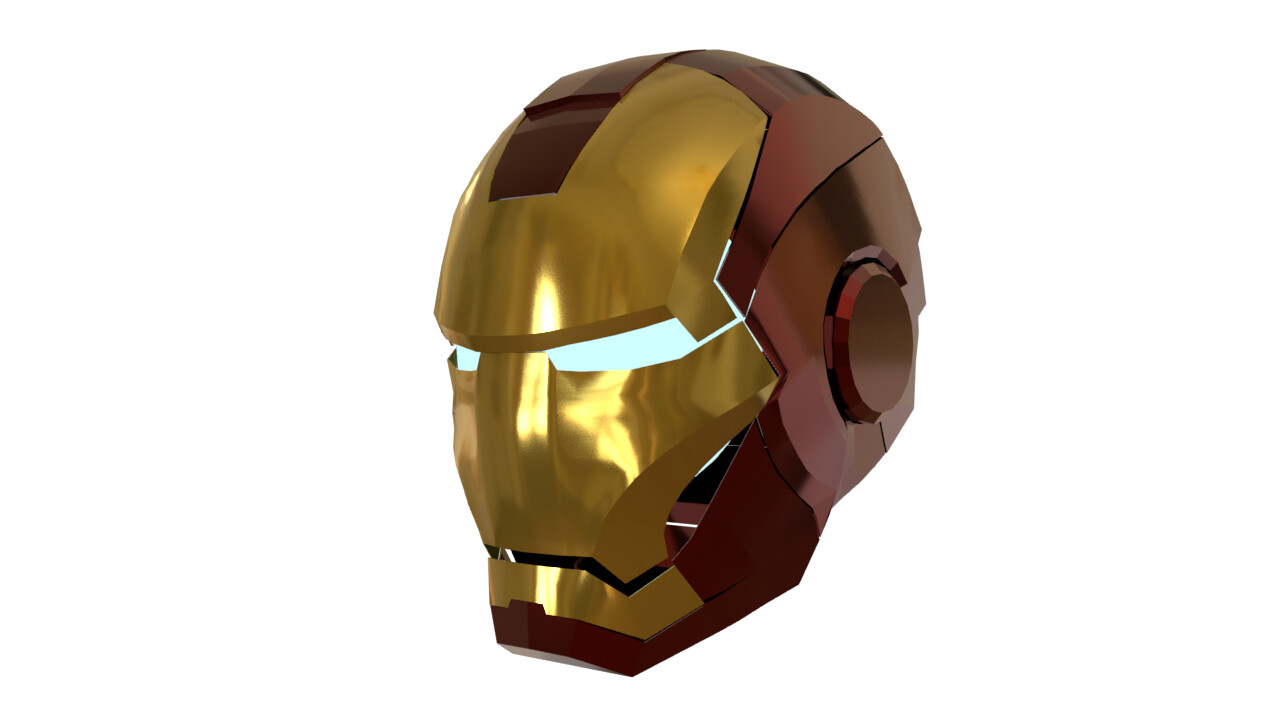 ArtStation - Iron Man Helmet 3D fanart