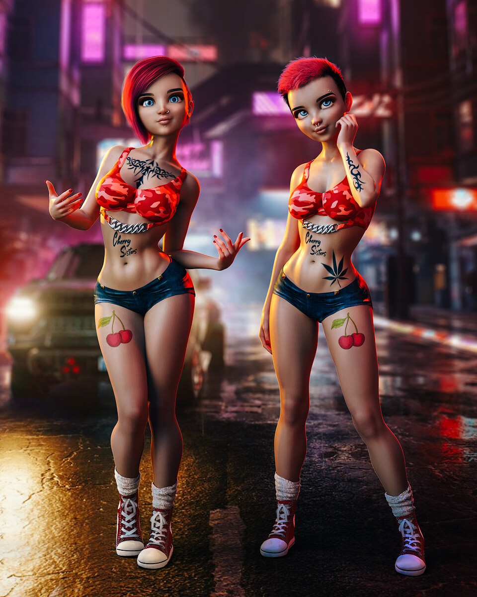 ArtStation - Cherry Sisters