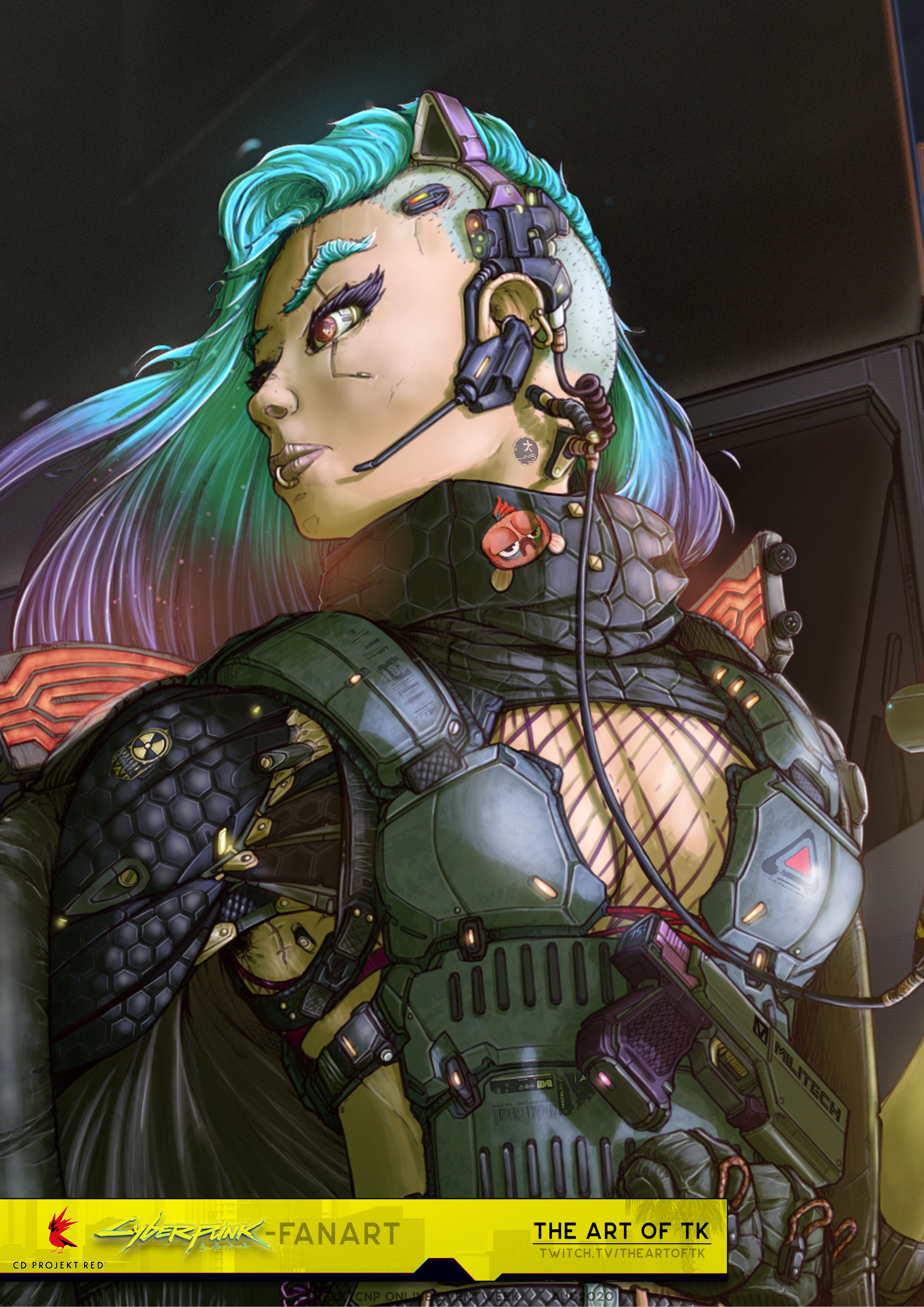 Thomas "TK" Kruckenberg - CYBERPUNK 2077 NETRUNNER GIRL FANART