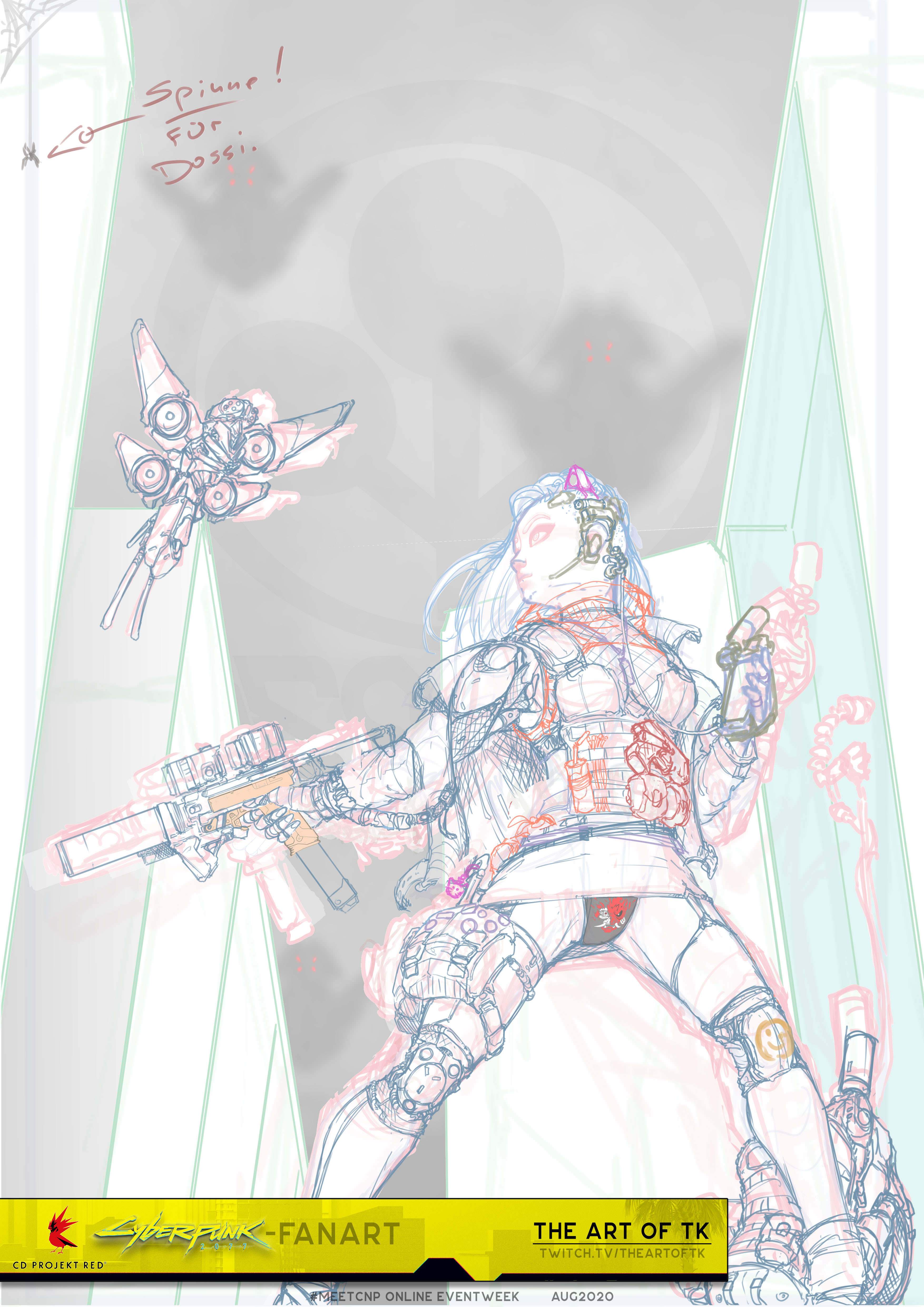 Thomas "TK" Kruckenberg - CYBERPUNK 2077 NETRUNNER GIRL FANART