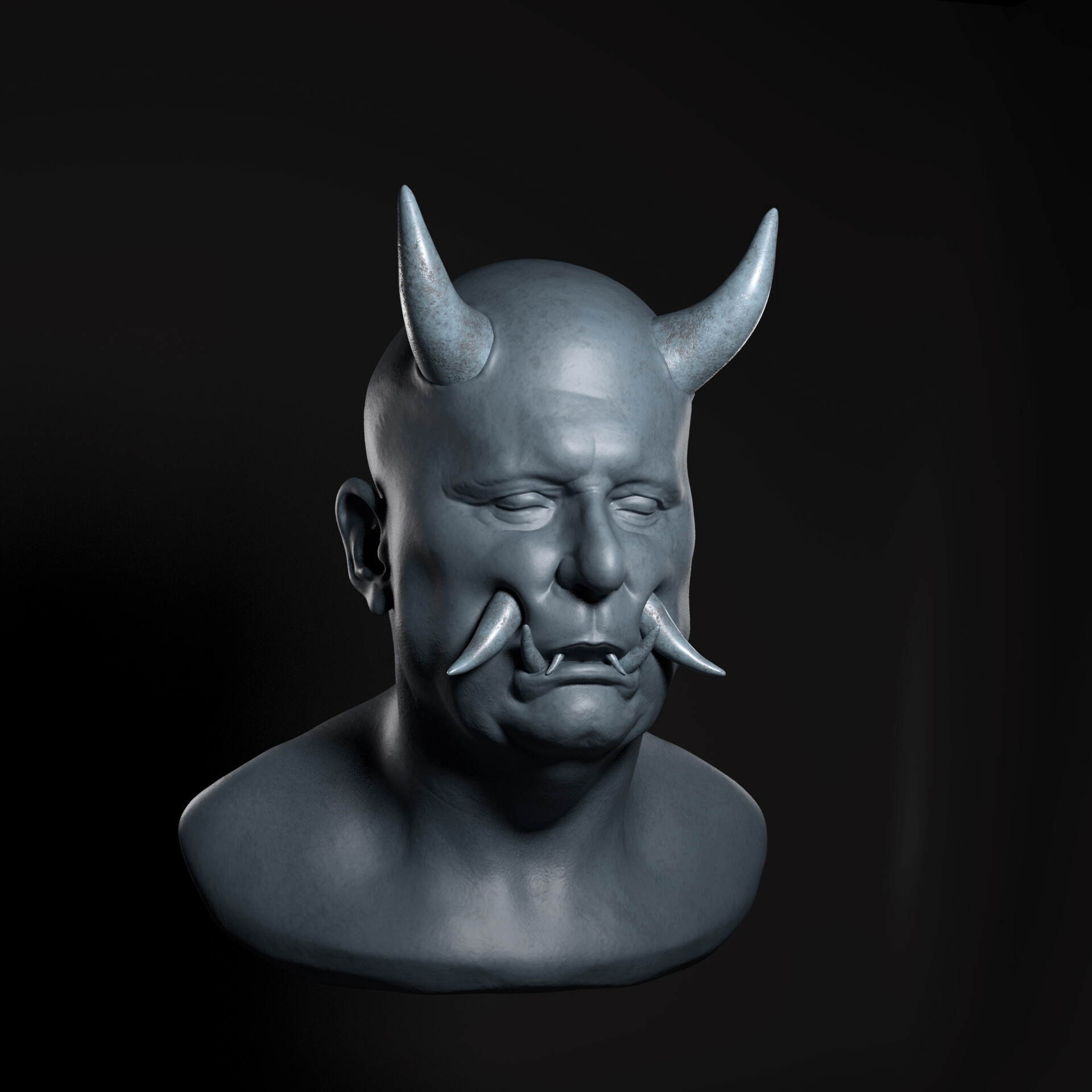 ArtStation - Sculptober Day 25 - Oni