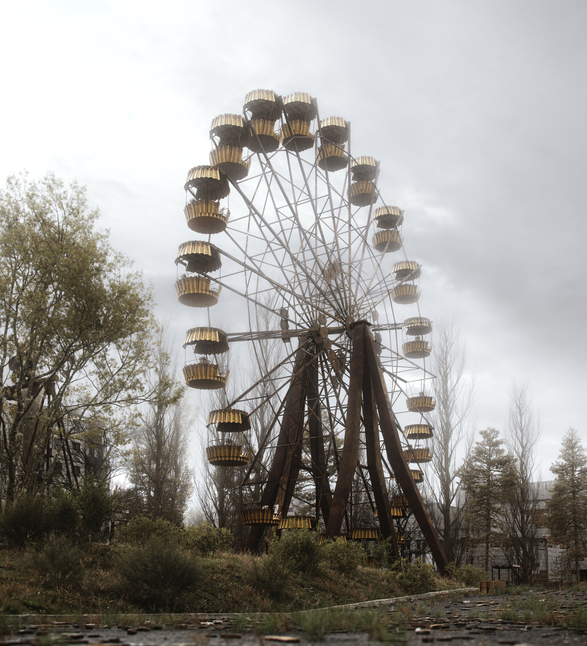 ArtStation - S.T.A.L.K.E.R. - Shadow of Chernobyl (Pripyat Ferris Wheel)