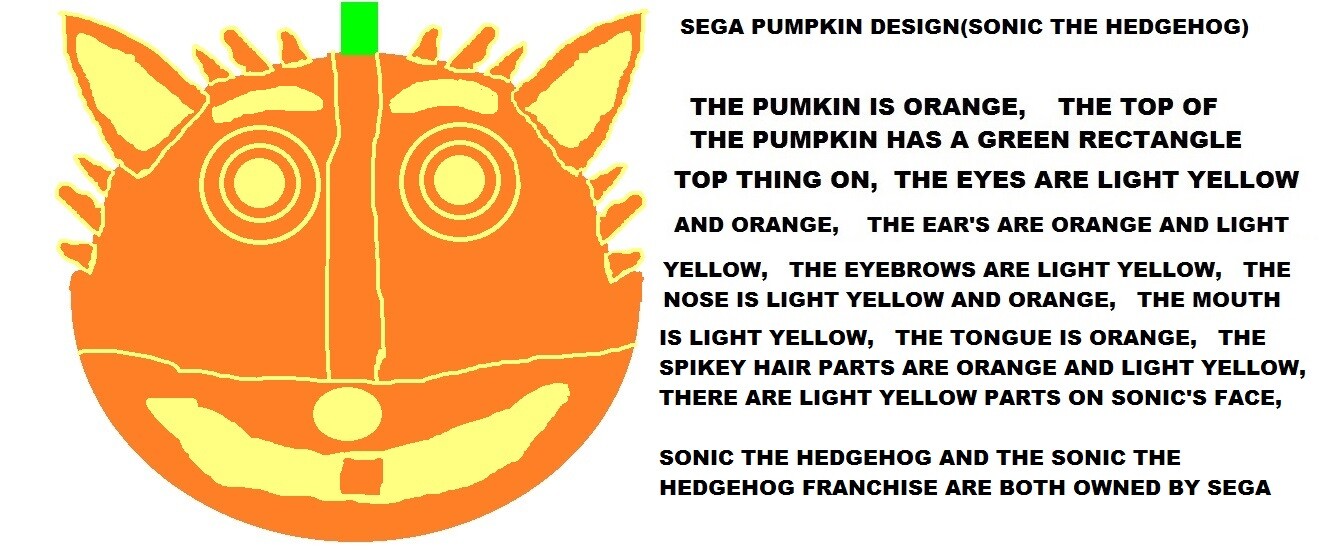sonic face pumpkin