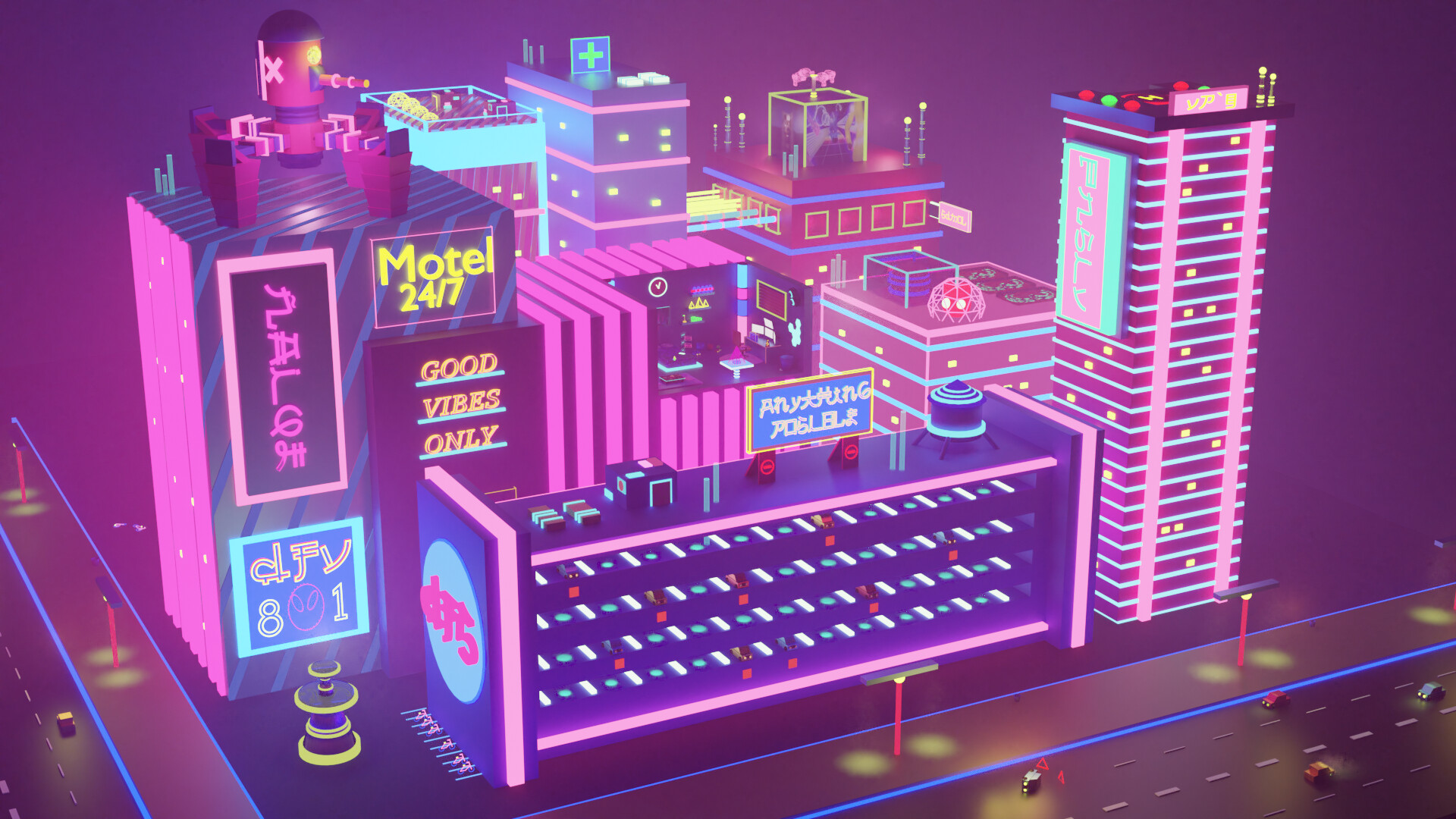 ArtStation - Neon City - ネオンジャパン