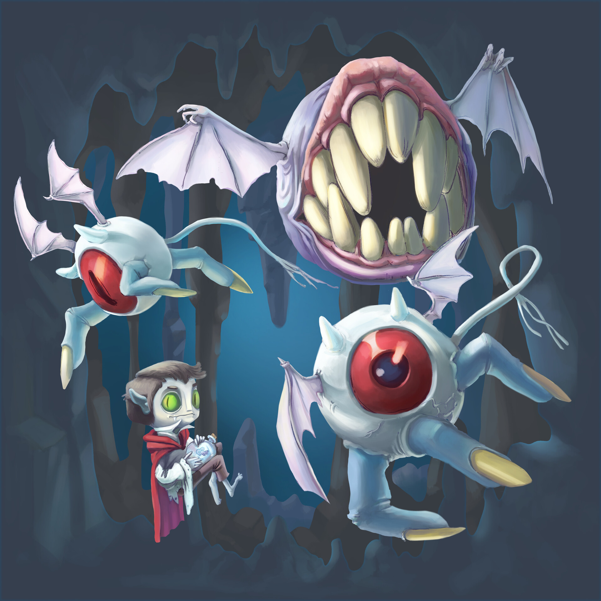 ArtStation - Kid and a monster