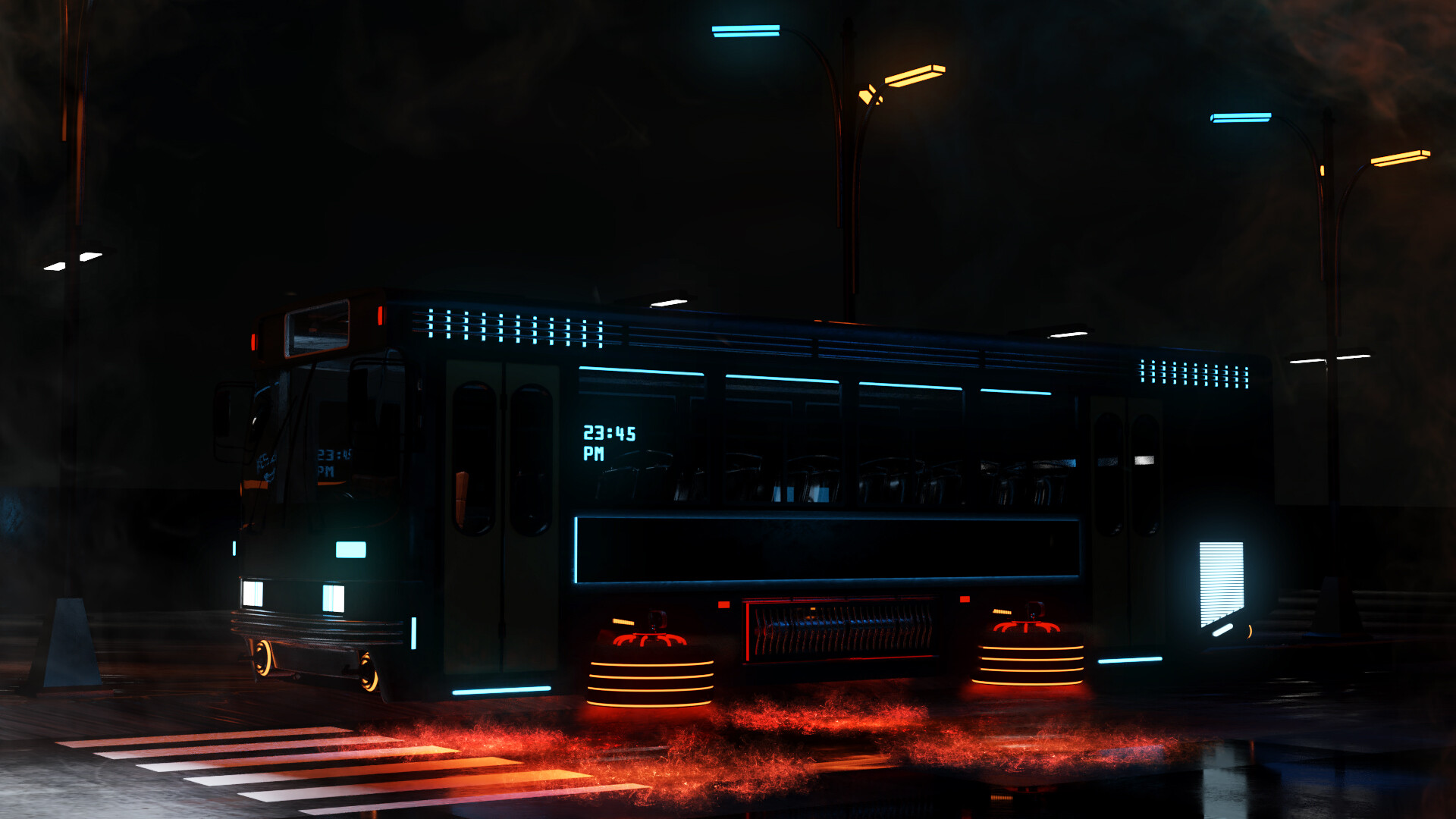 ArtStation - Volgren Old Bus Sci-Fi and Lighting Neon