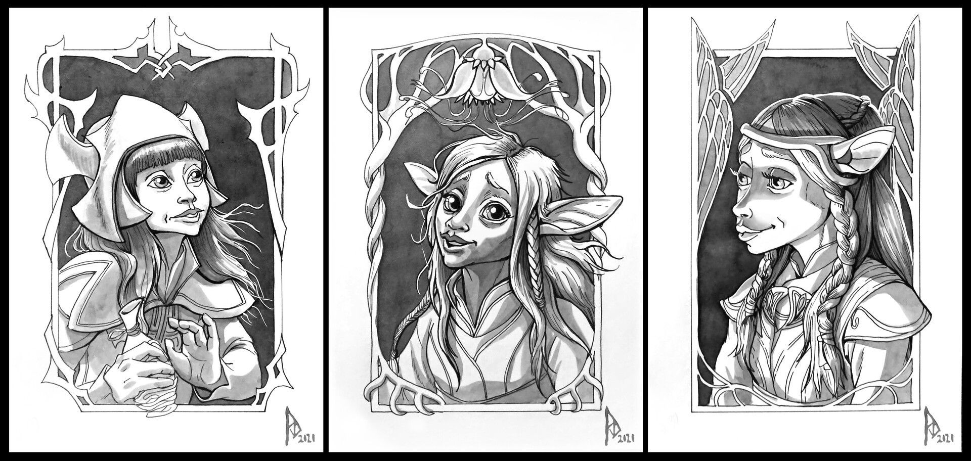 Davina Benier - Inktober 2020 - Elves