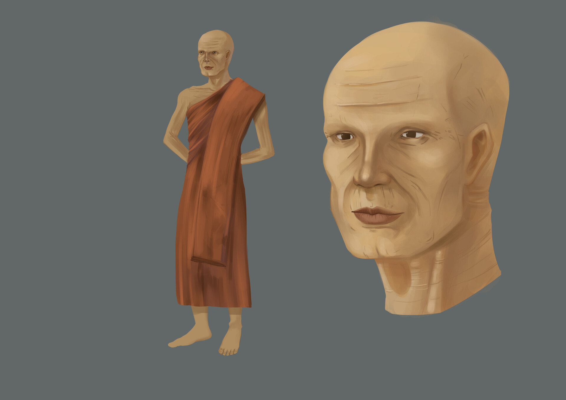 ArtStation - Character for game Monk