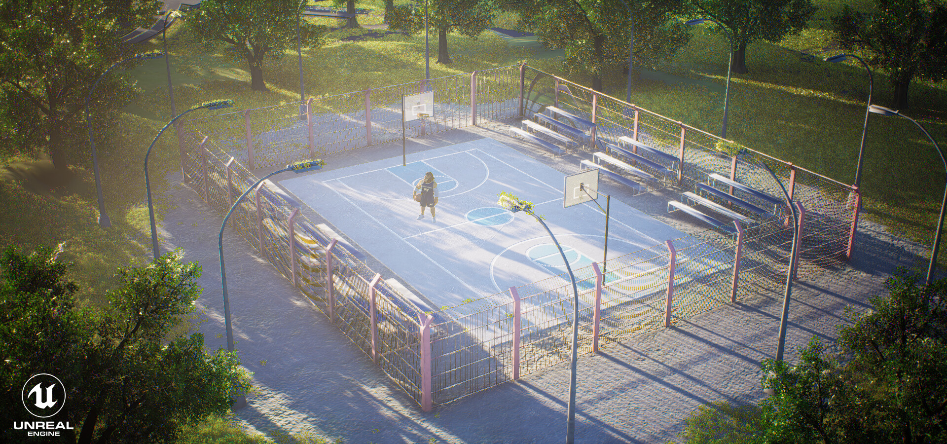 ArtStation - Outdoor Basketball Field
