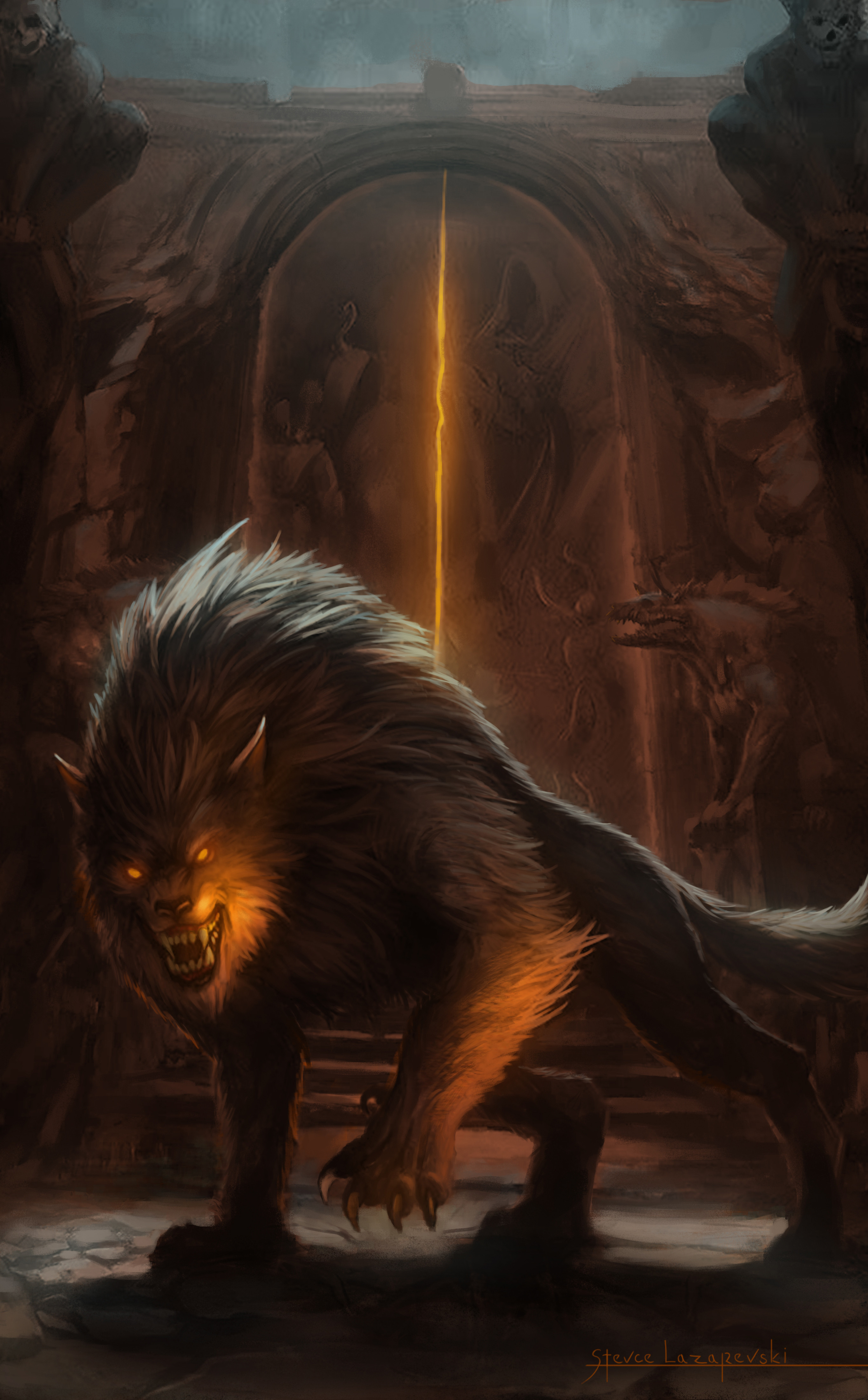 Carcharoth by Stevce Lazarevski : r/ImaginaryBeasts