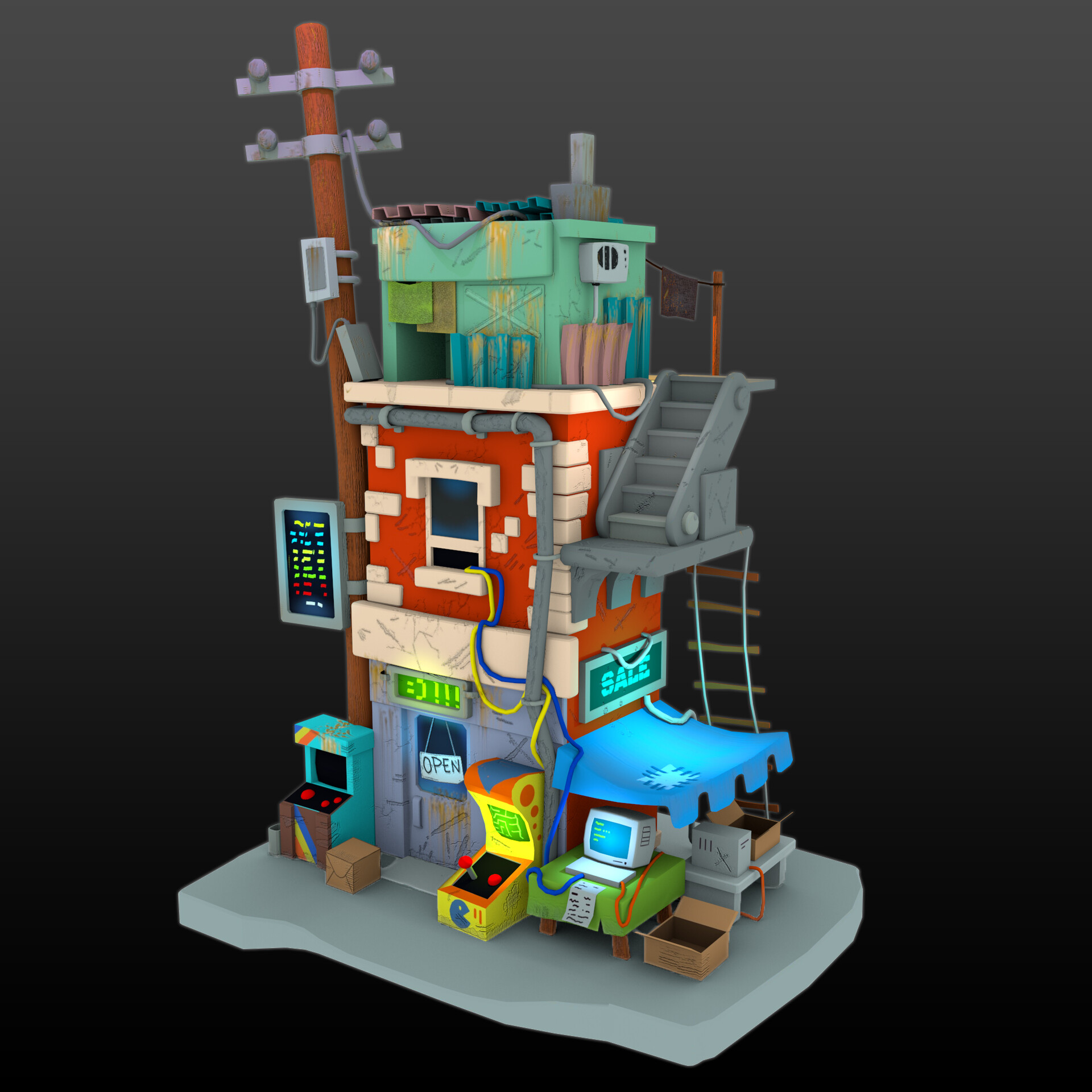ArtStation - Stylized Building (Lowpoly)