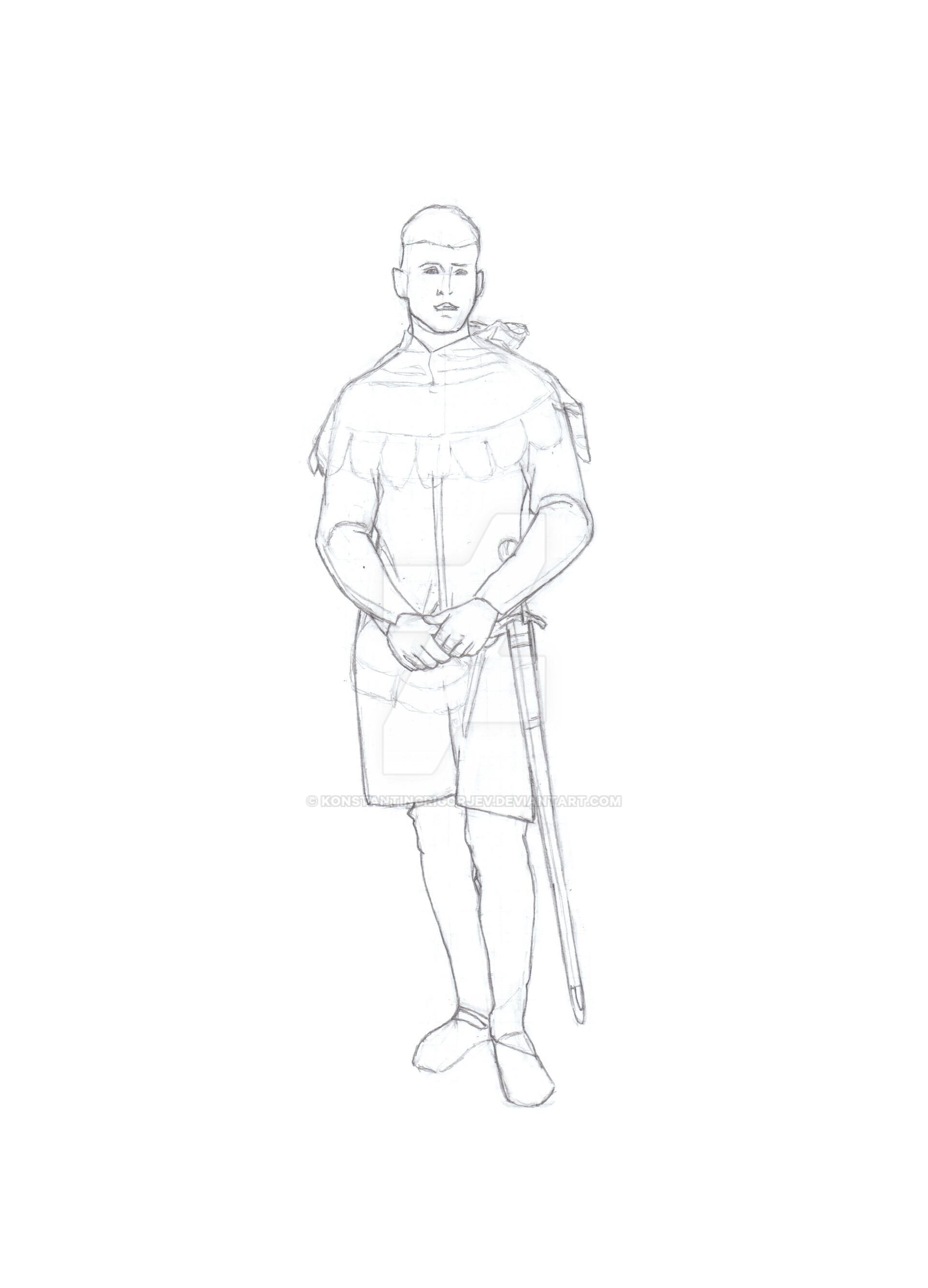 ArtStation - medieval youth. sketch